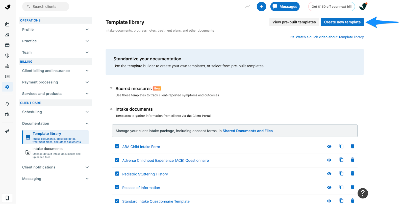 Creating customized templates – SimplePractice Support