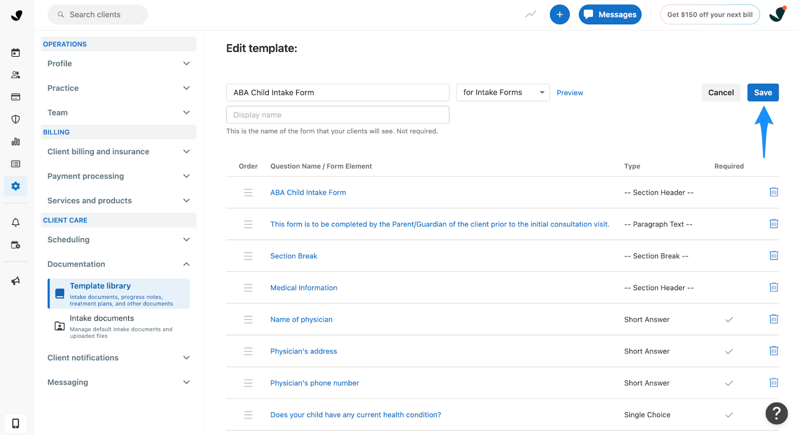 Creating customized templates – SimplePractice Support