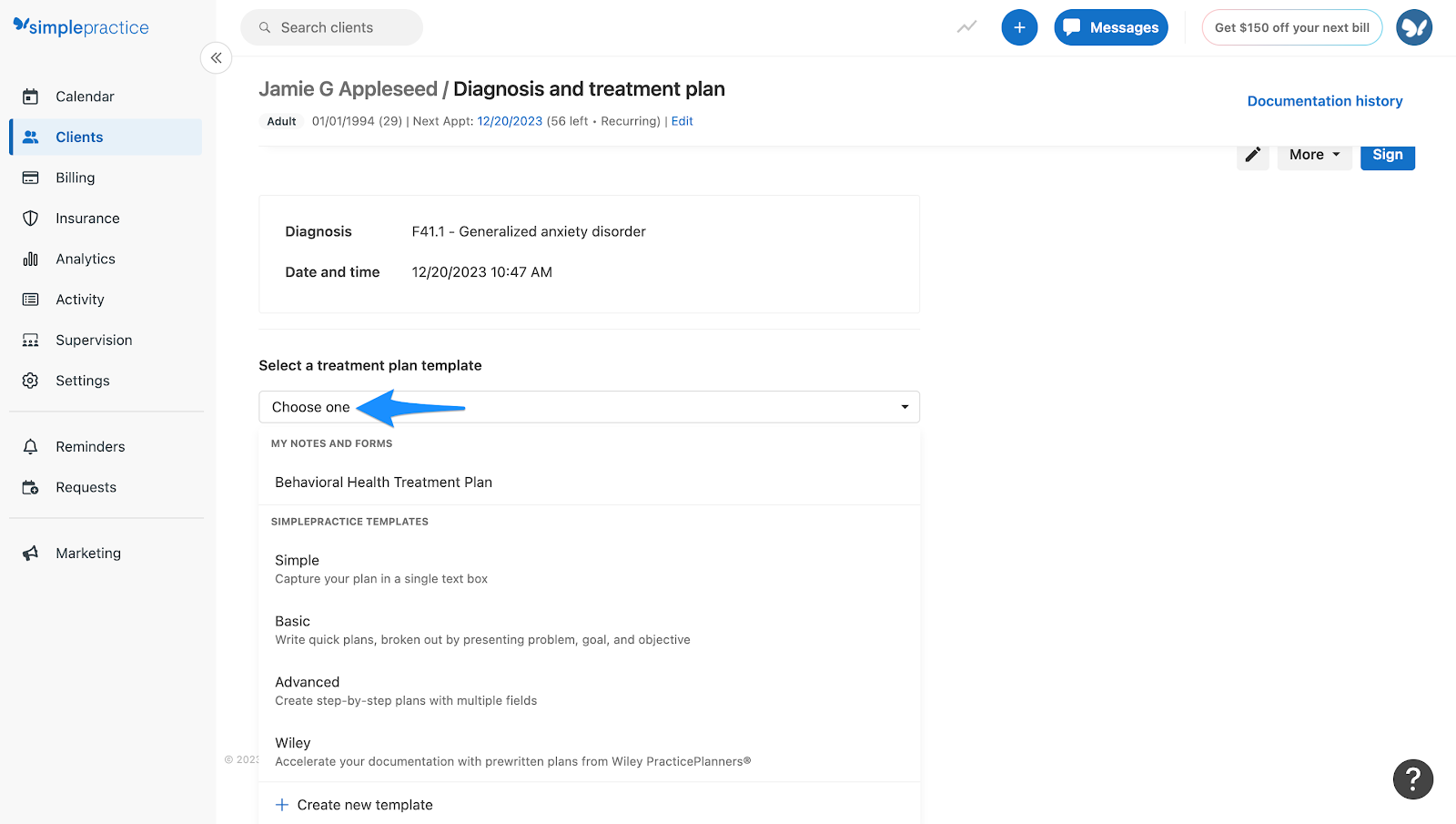 Creating customized templates – SimplePractice Support