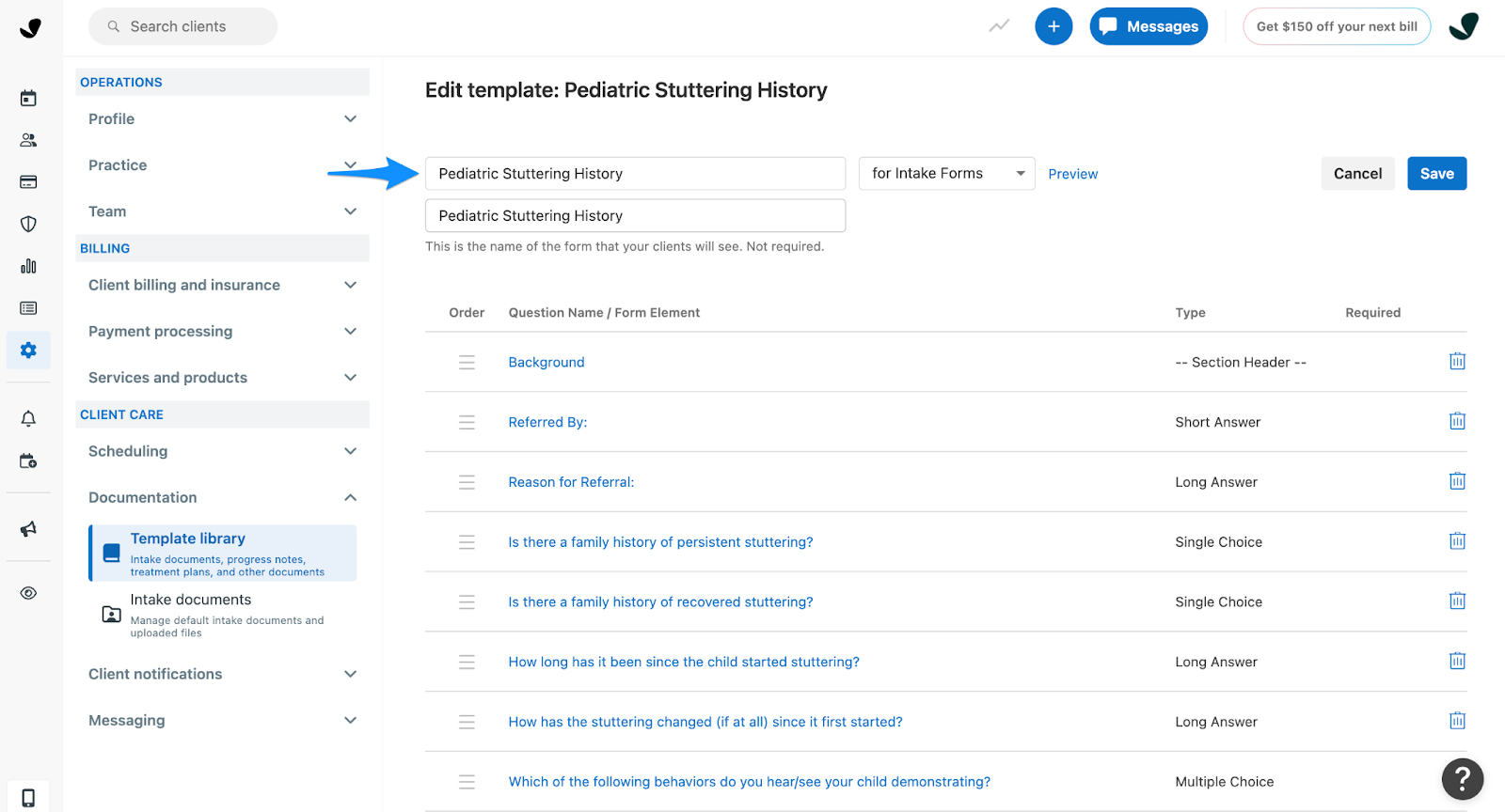 Creating customized templates – SimplePractice Support