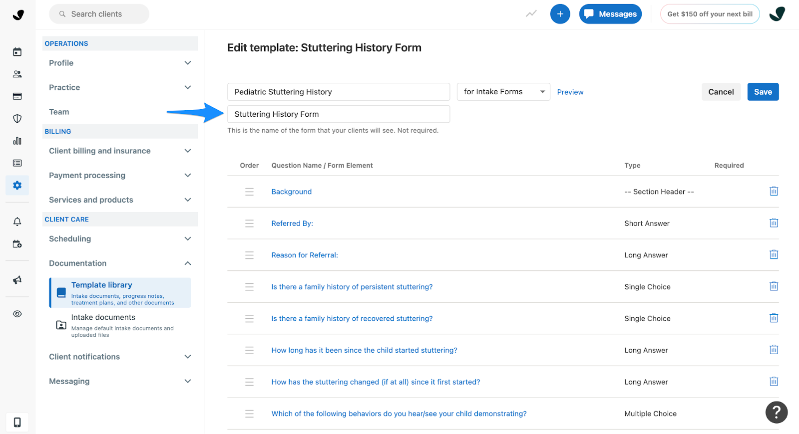 Creating customized templates – SimplePractice Support