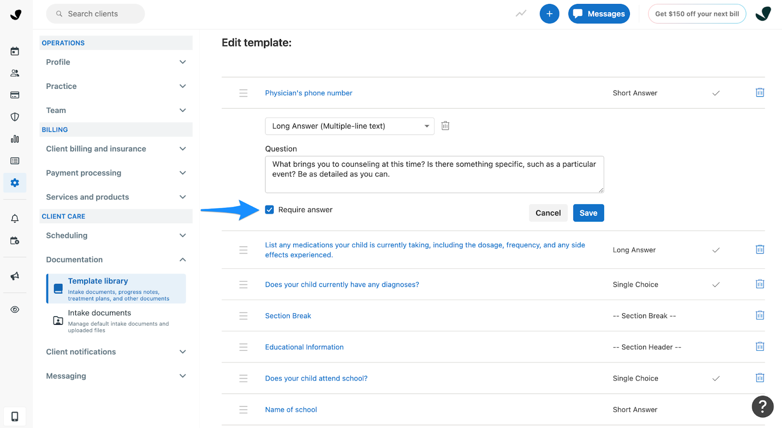 Creating customized templates – SimplePractice Support