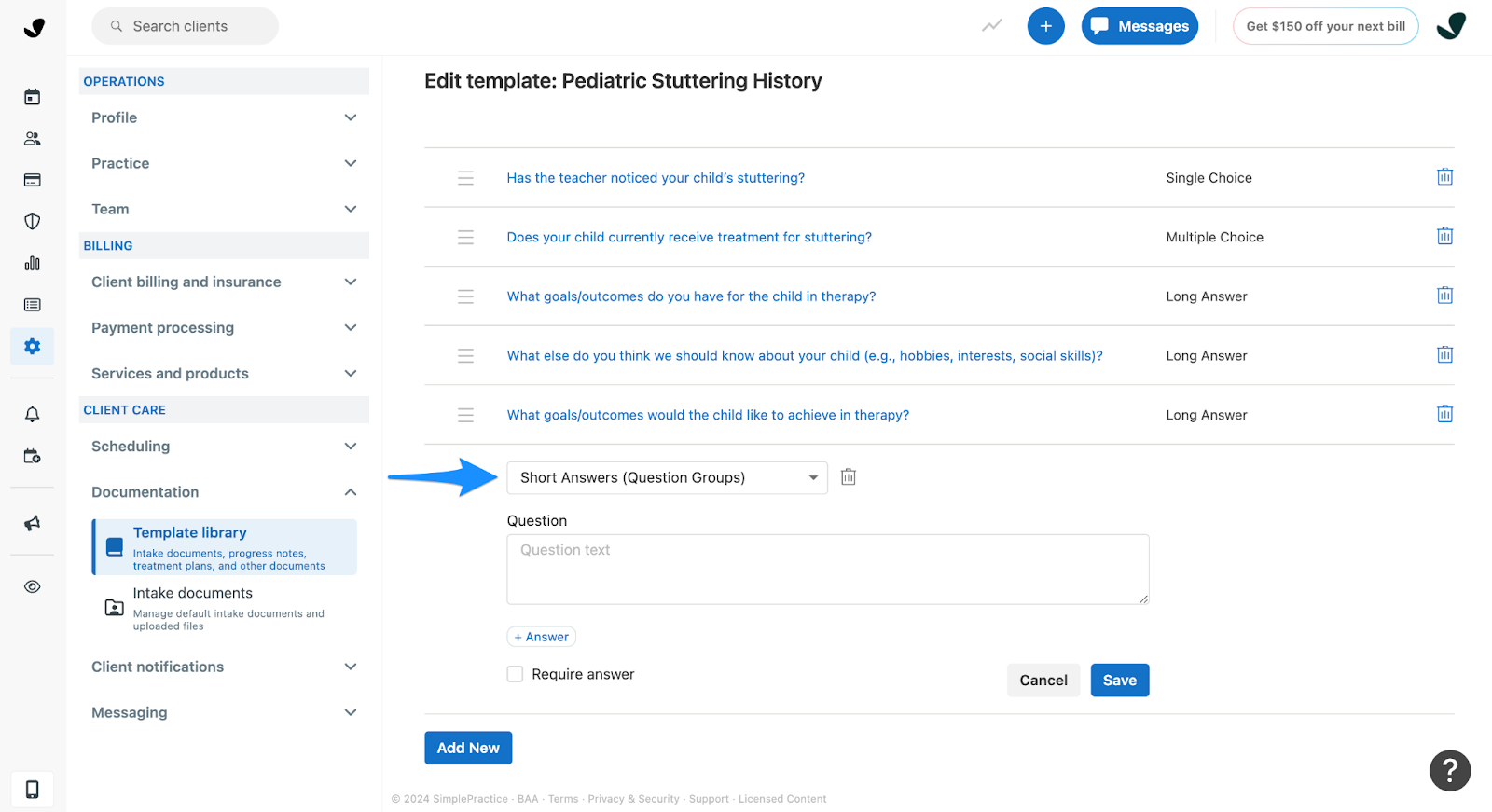 Creating customized templates – SimplePractice Support