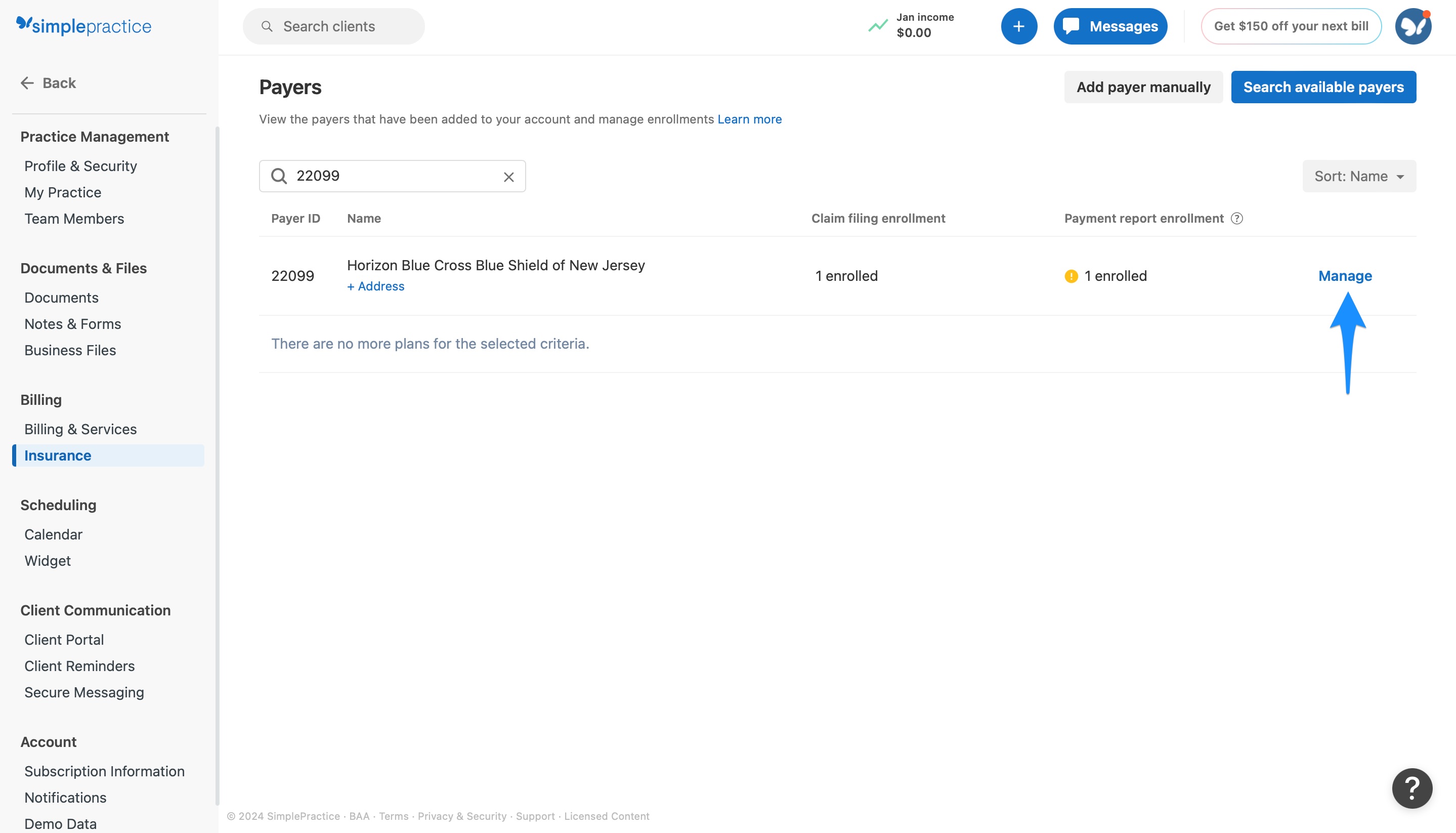 Resolving rejected enrollments – SimplePractice Support