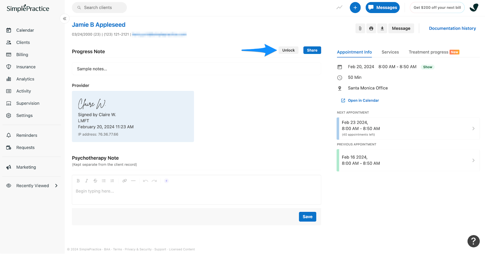 Adding and managing appointments – SimplePractice Support