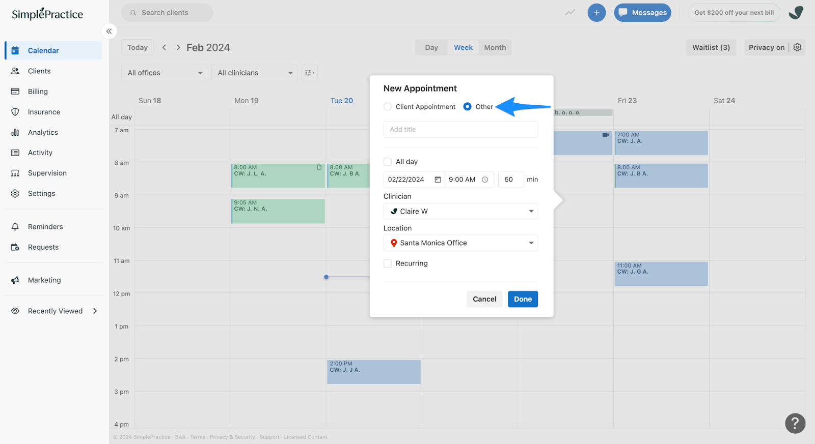Adding and managing appointments – SimplePractice Support
