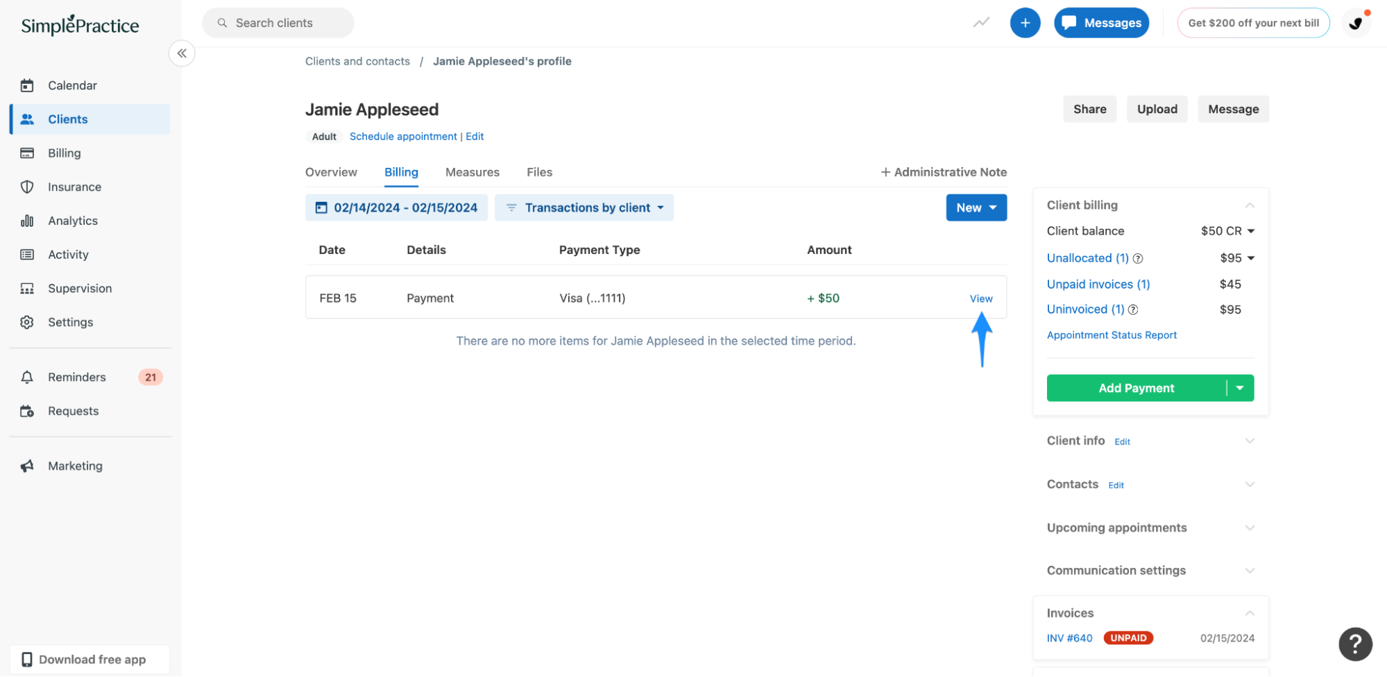 Navigating client payments – SimplePractice Support