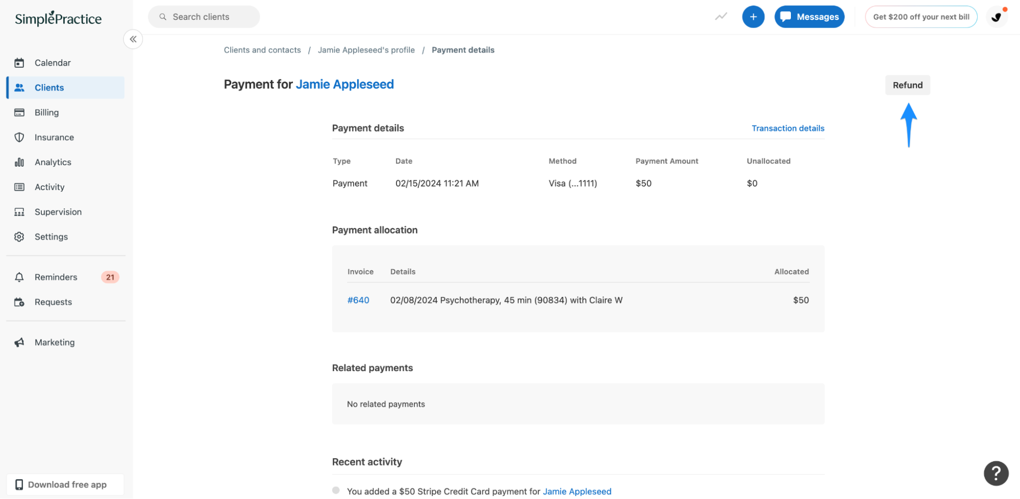 Navigating client payments – SimplePractice Support