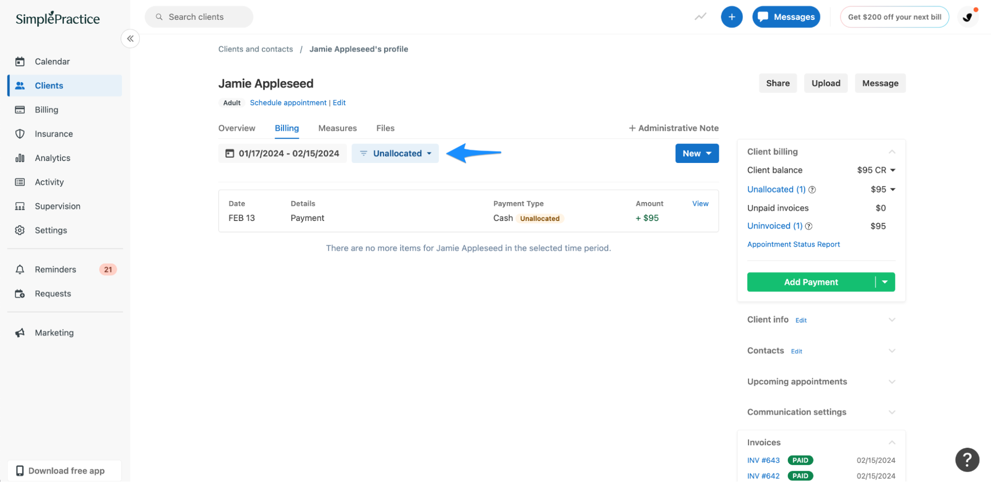 Navigating client payments – SimplePractice Support