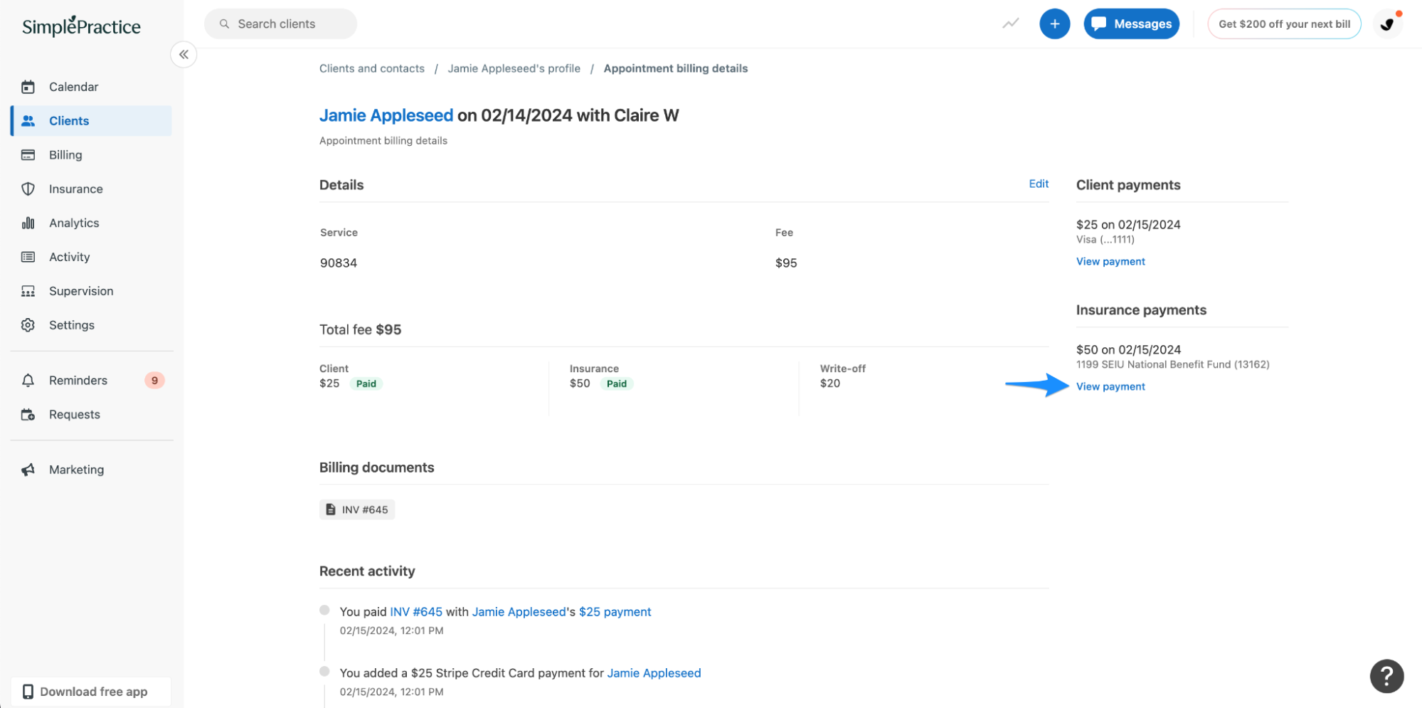 Navigating client payments – SimplePractice Support