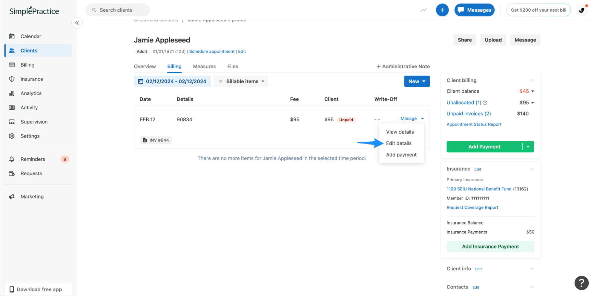 Navigating client payments – SimplePractice Support