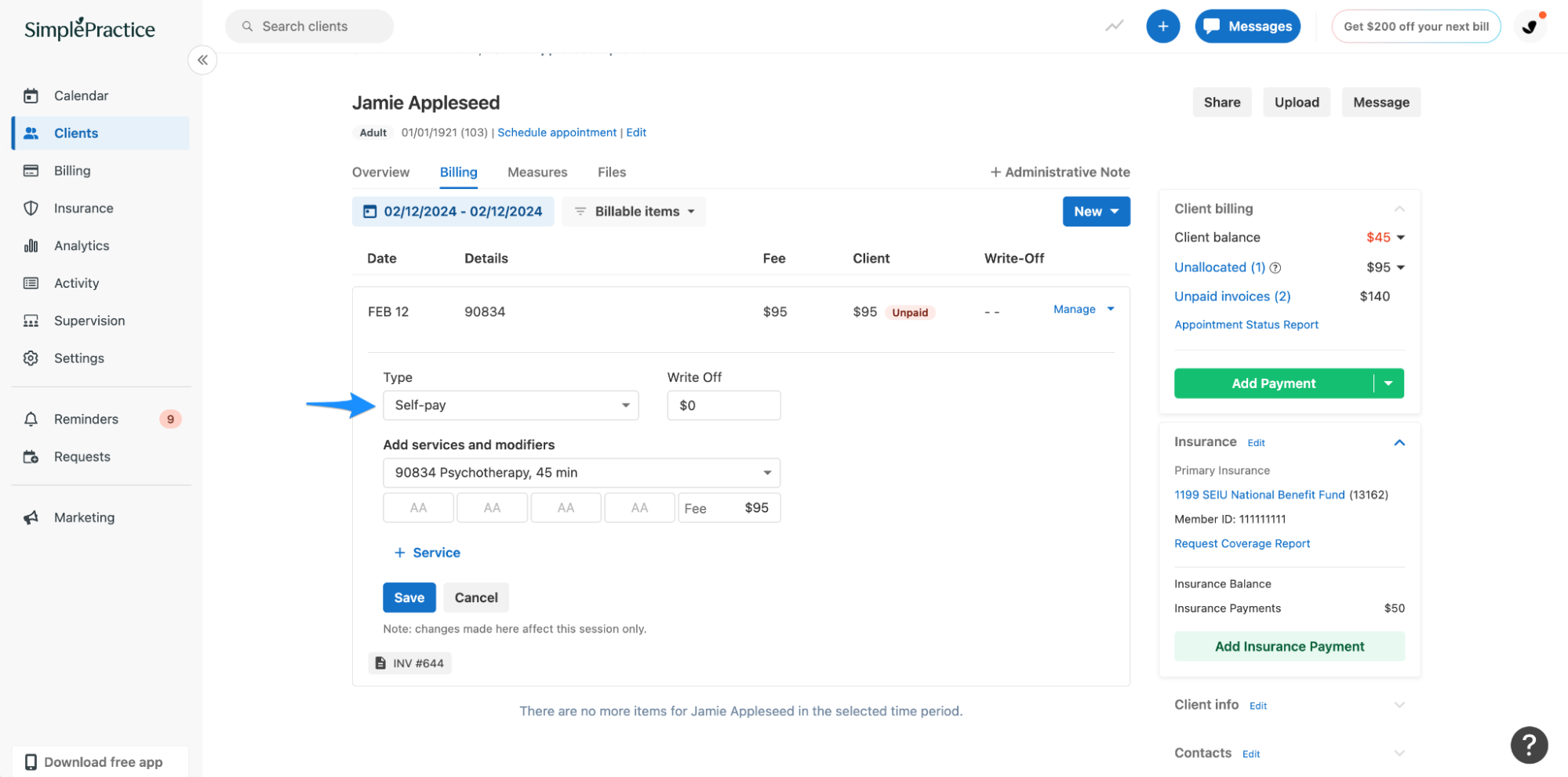 Navigating client payments – SimplePractice Support