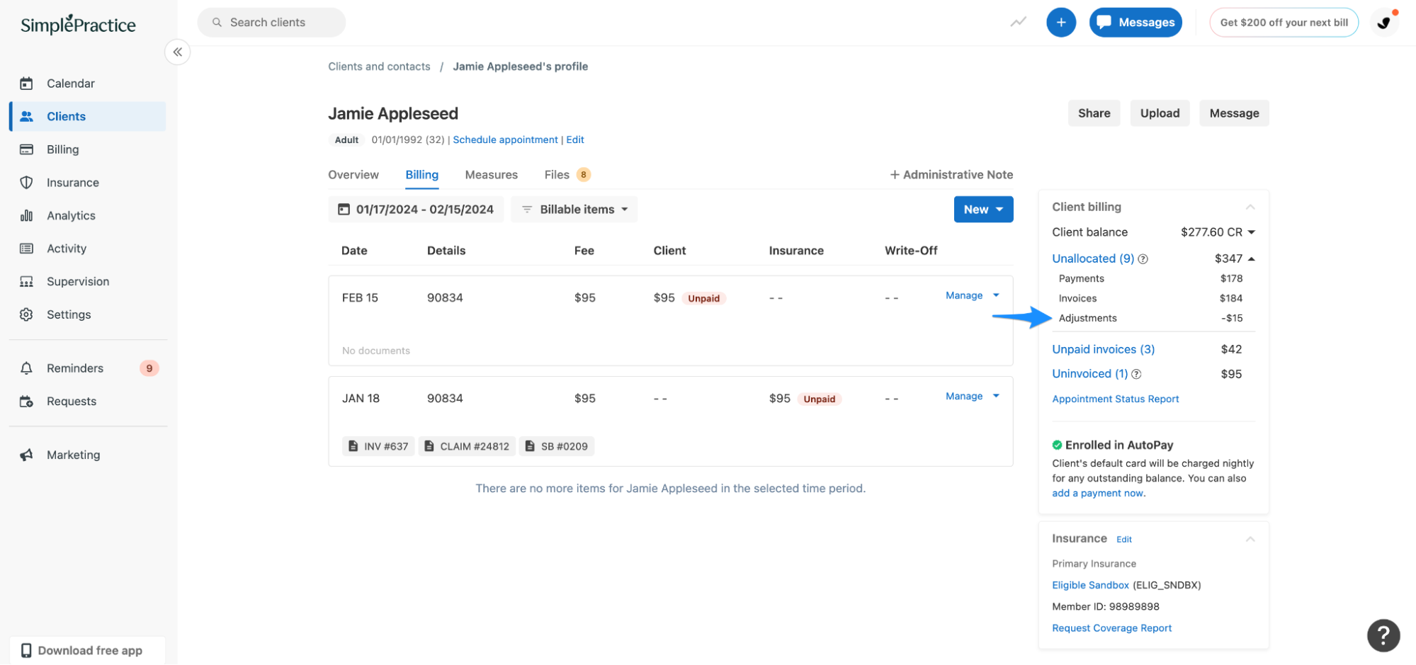 Navigating client payments – SimplePractice Support