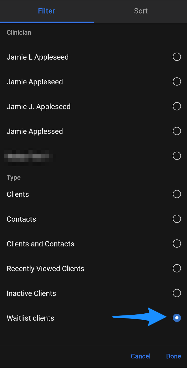 Managing the client waitlist – SimplePractice Support