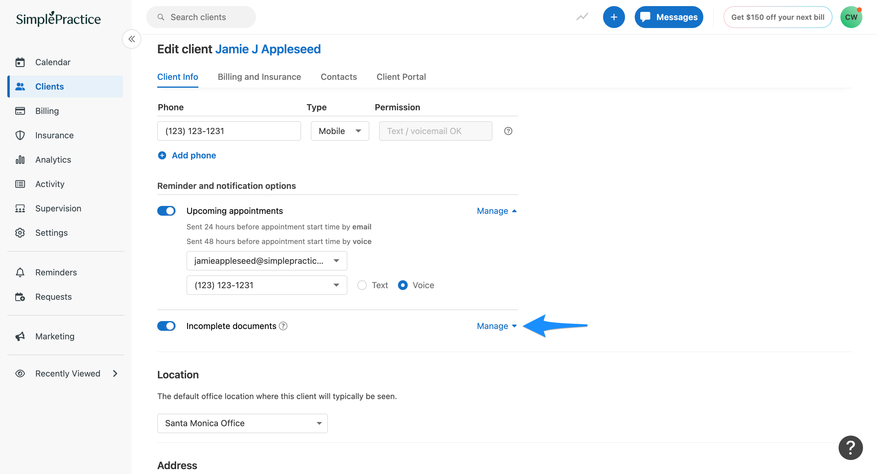 Sending intake forms and documents to clients – SimplePractice Support