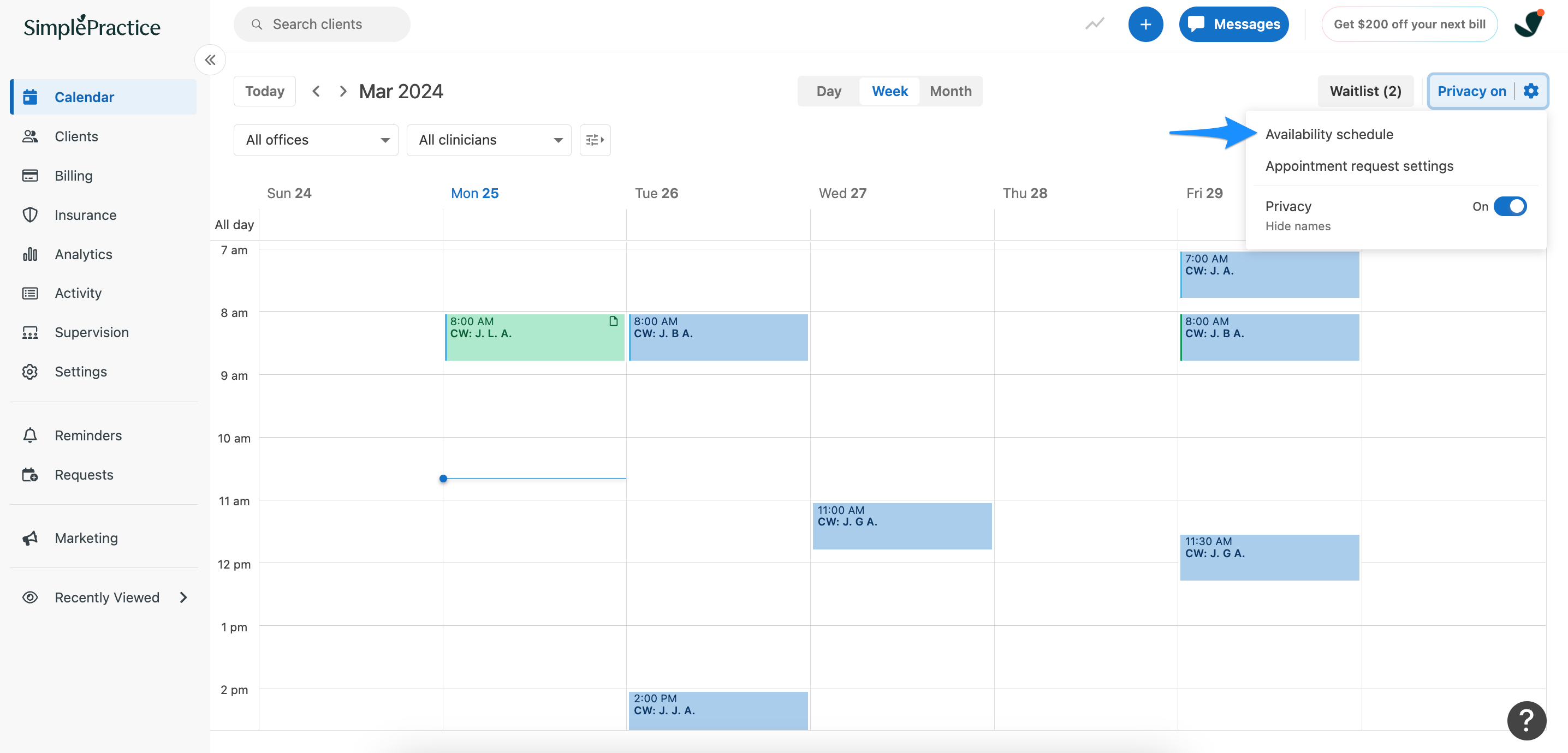Managing your availability for in-network client referrals ...