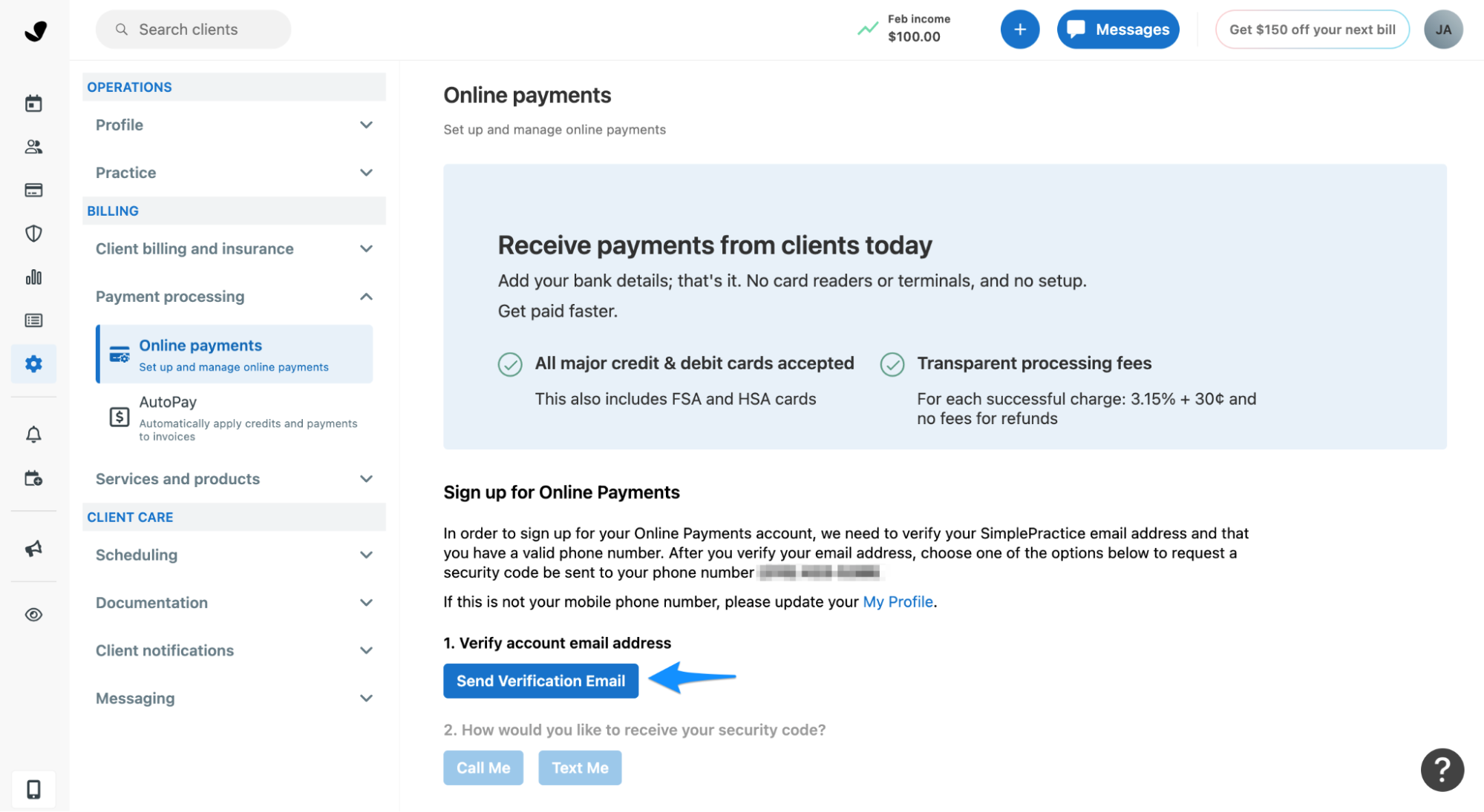 Getting started with Online Payments – SimplePractice Support