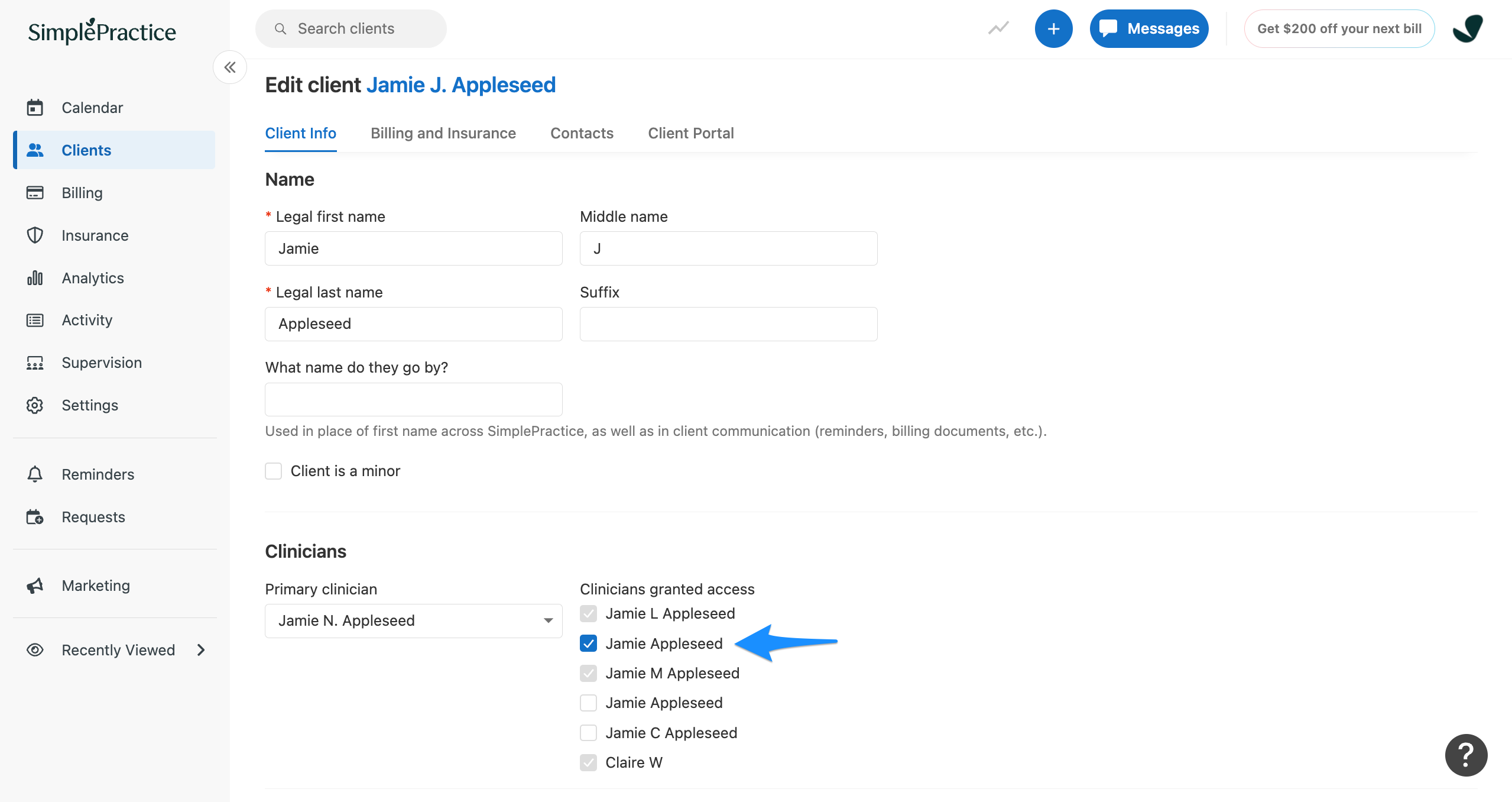 Team member roles and access levels – SimplePractice Support