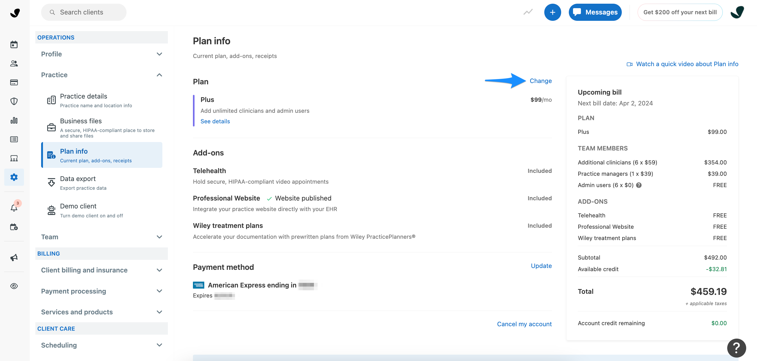 SimplePractice subscription billing information – SimplePractice Support