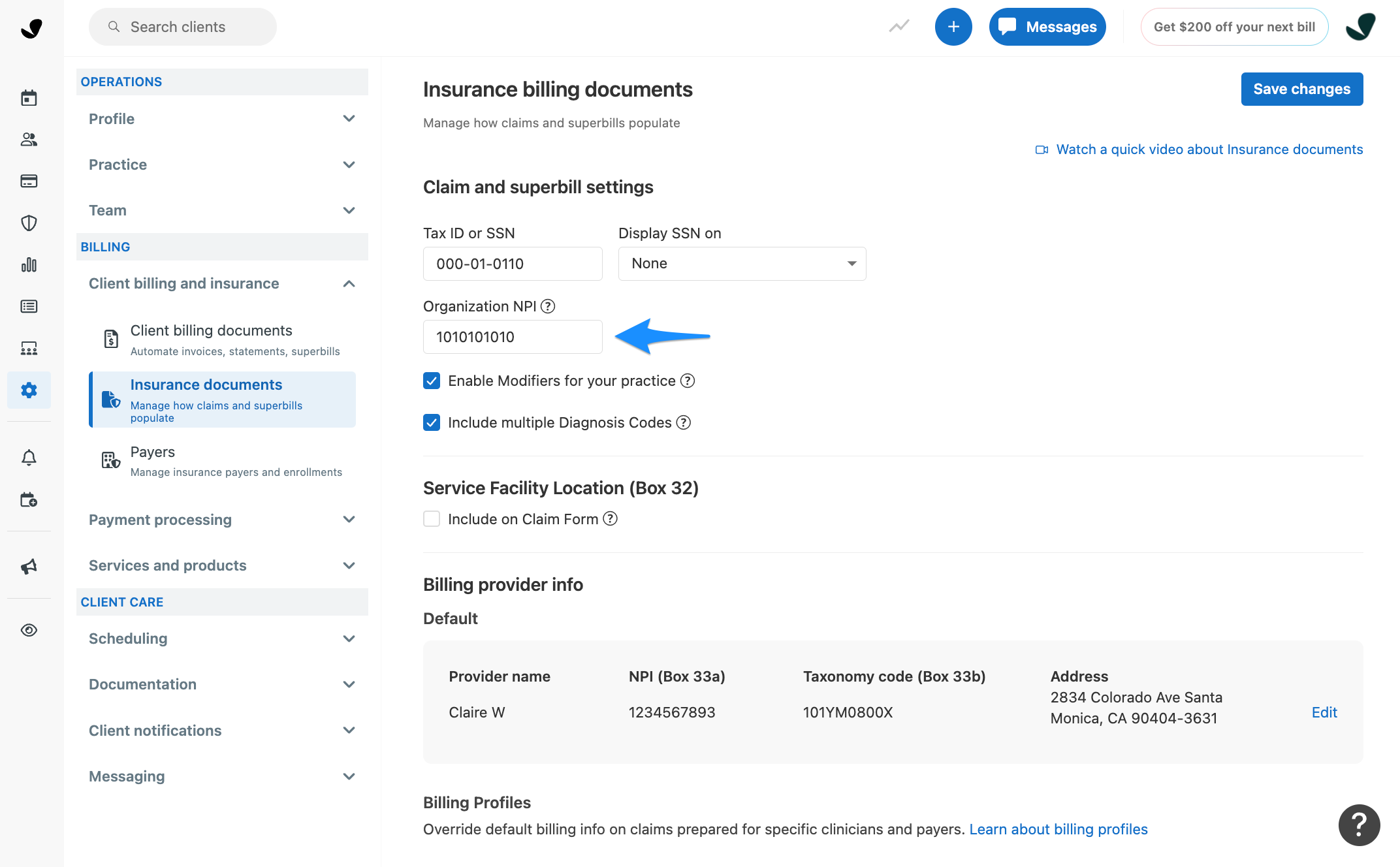 Getting started with insurance billing – SimplePractice Support