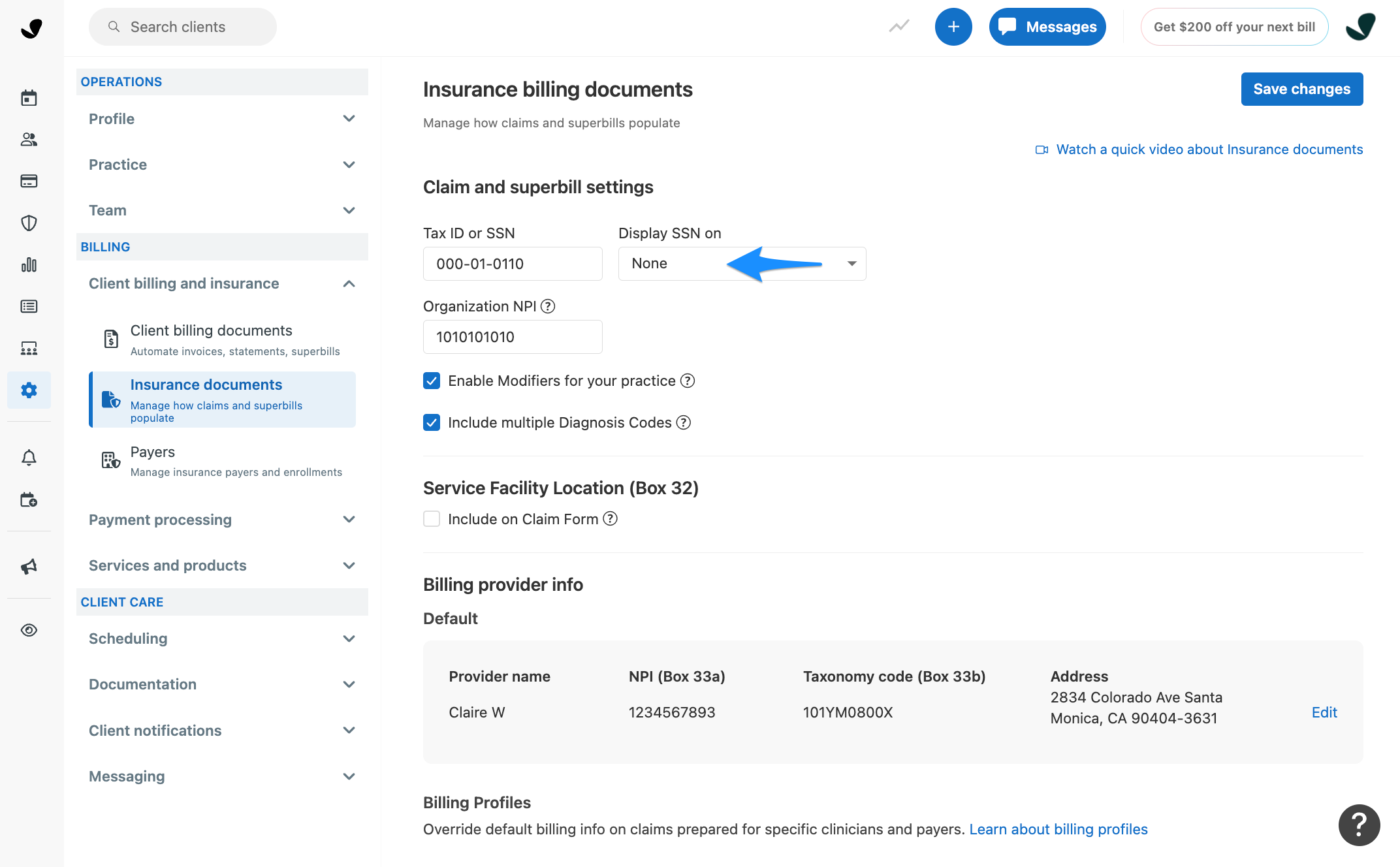Getting started with insurance billing – SimplePractice Support