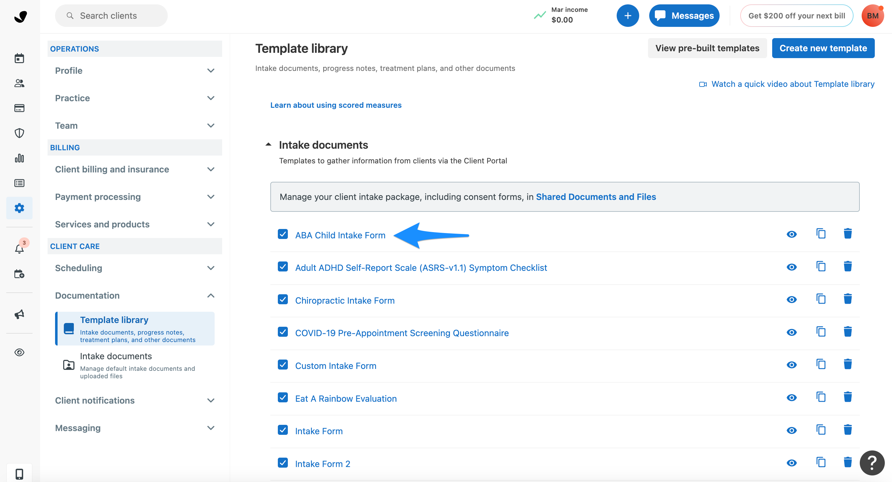 Managing consent forms and intake documents – SimplePractice Support
