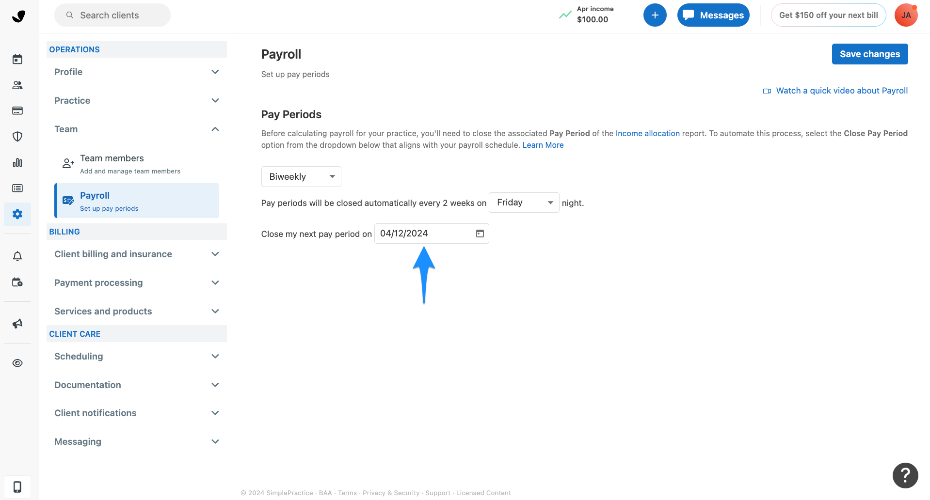 Calculating payroll for group practices – SimplePractice Support