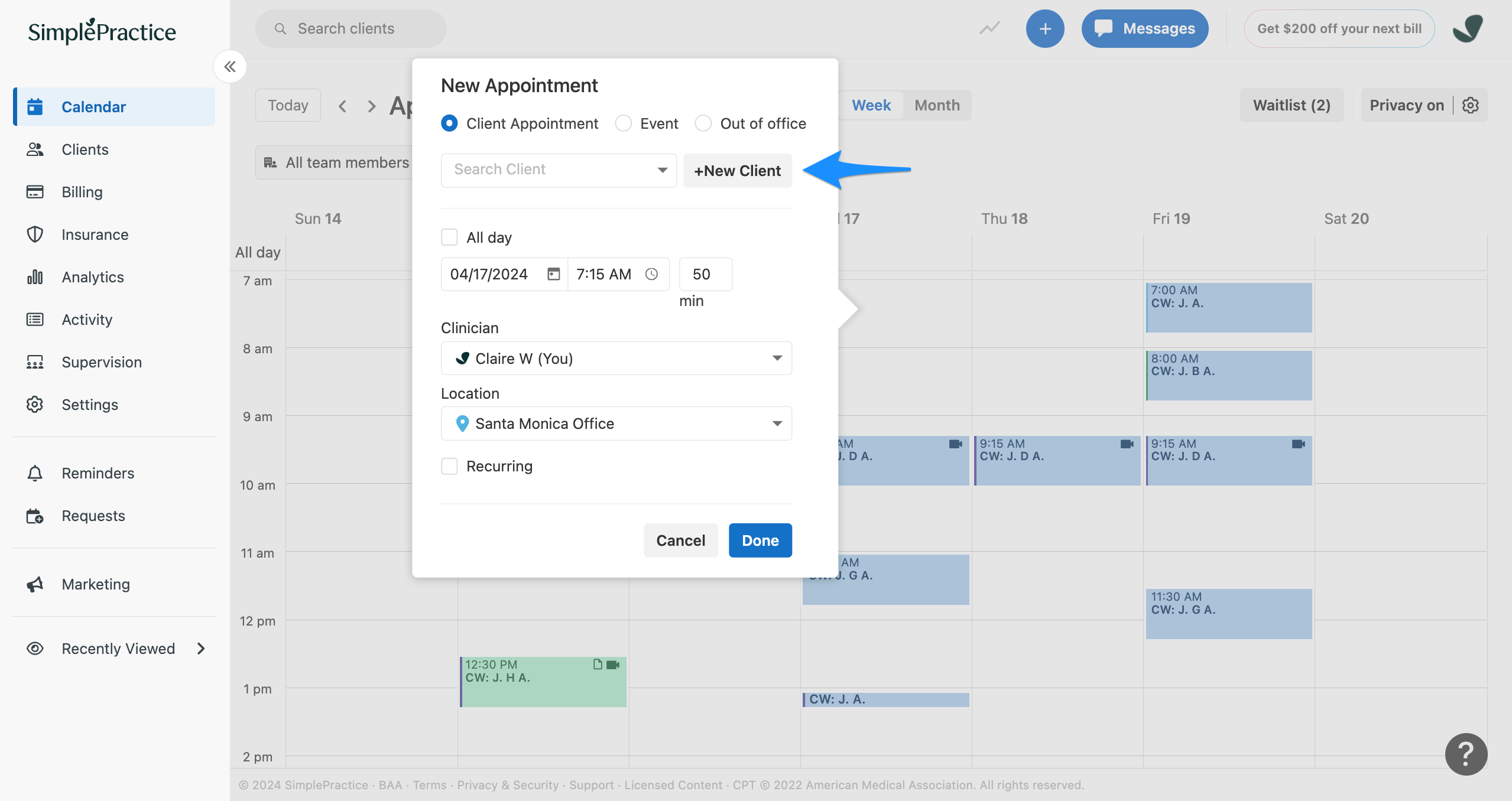 Adding and managing appointments – SimplePractice Support
