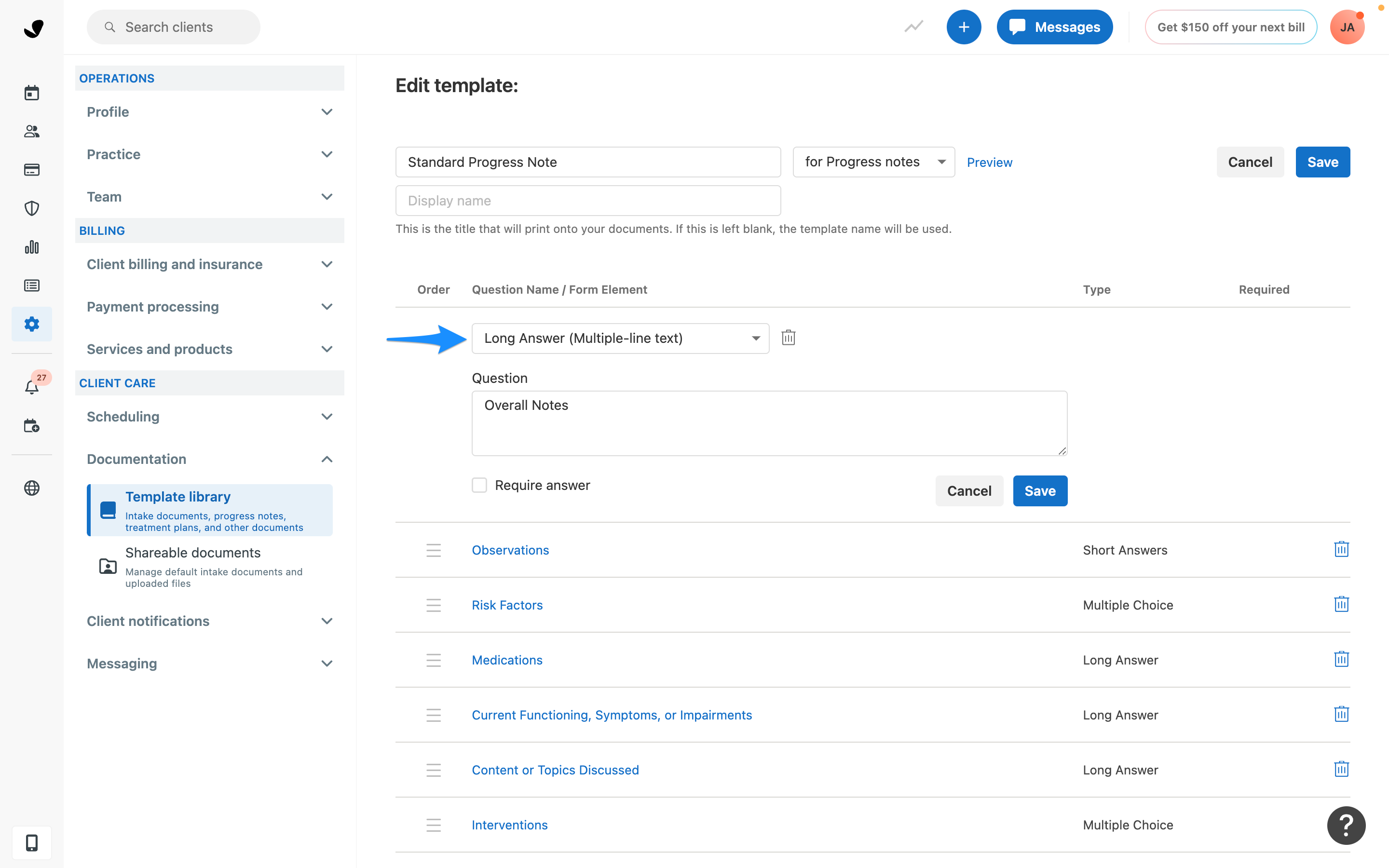 Creating customized templates – SimplePractice Support