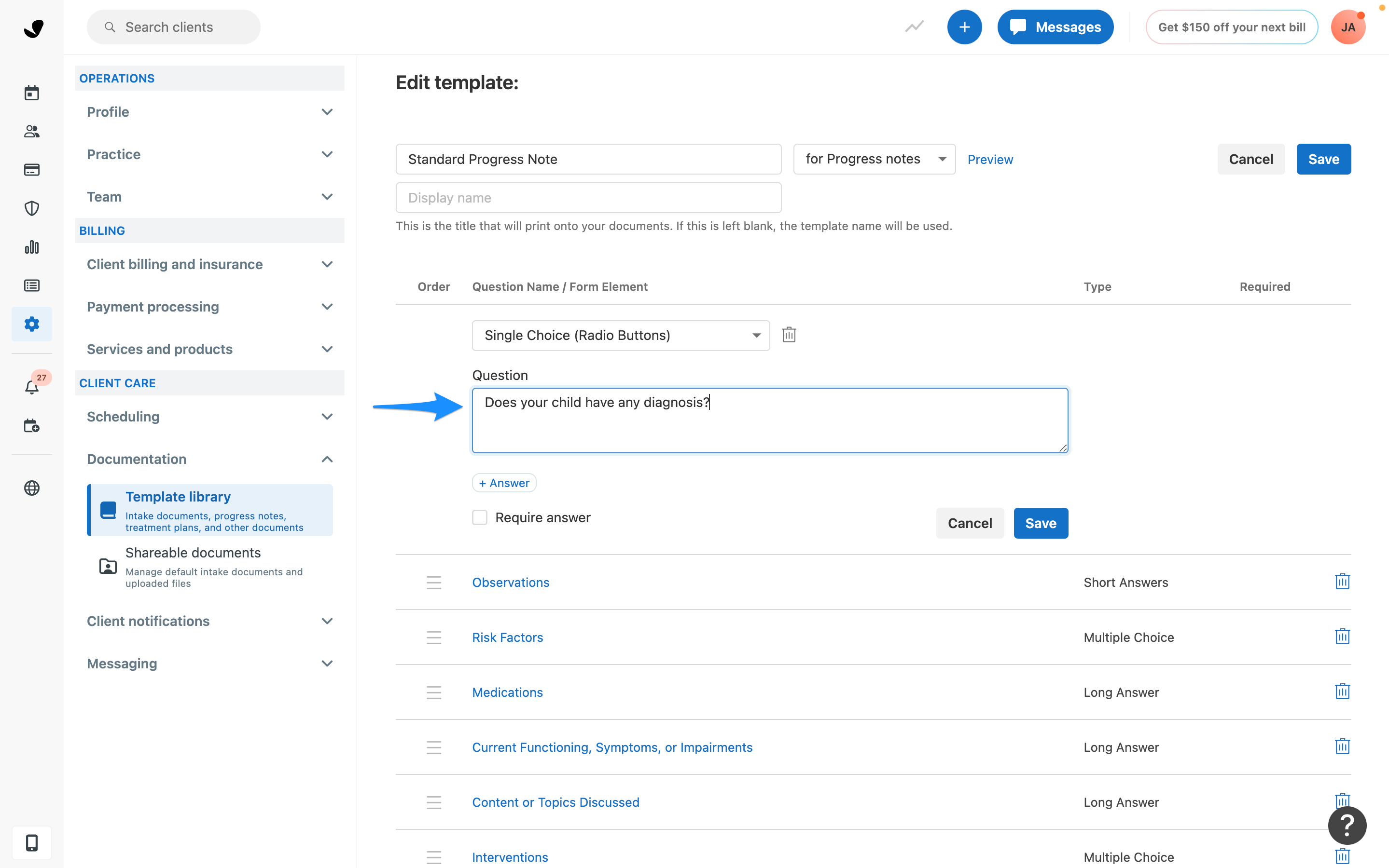Creating customized templates – SimplePractice Support