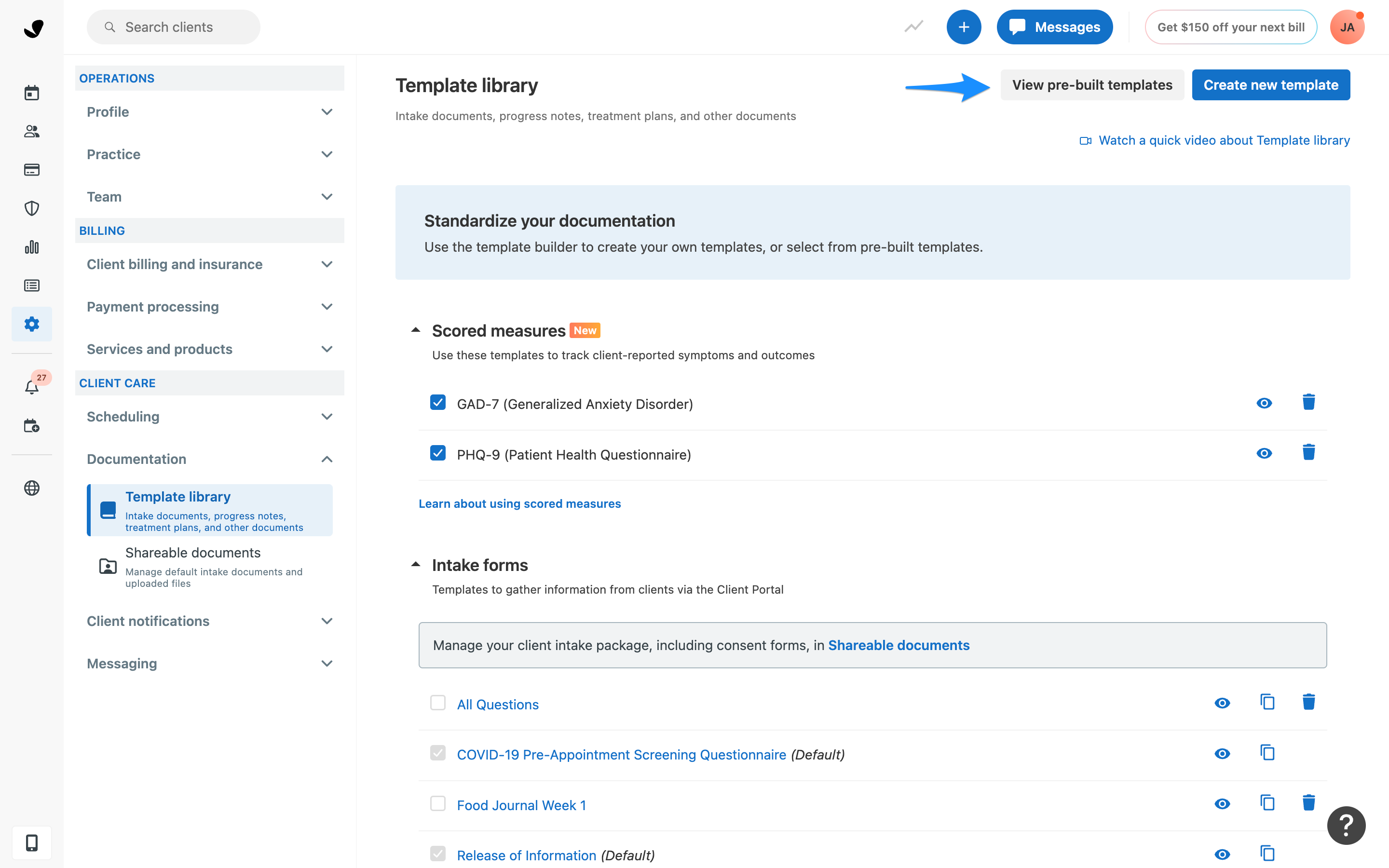 Managing consent forms and intake documents – SimplePractice Support