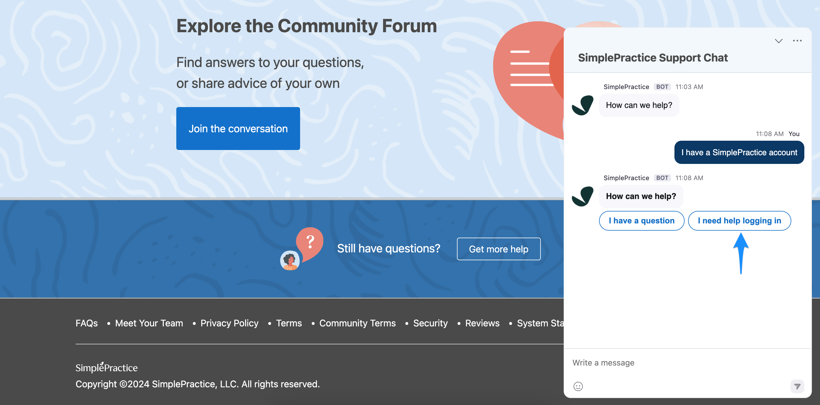 Trouble logging in to your account – SimplePractice Support
