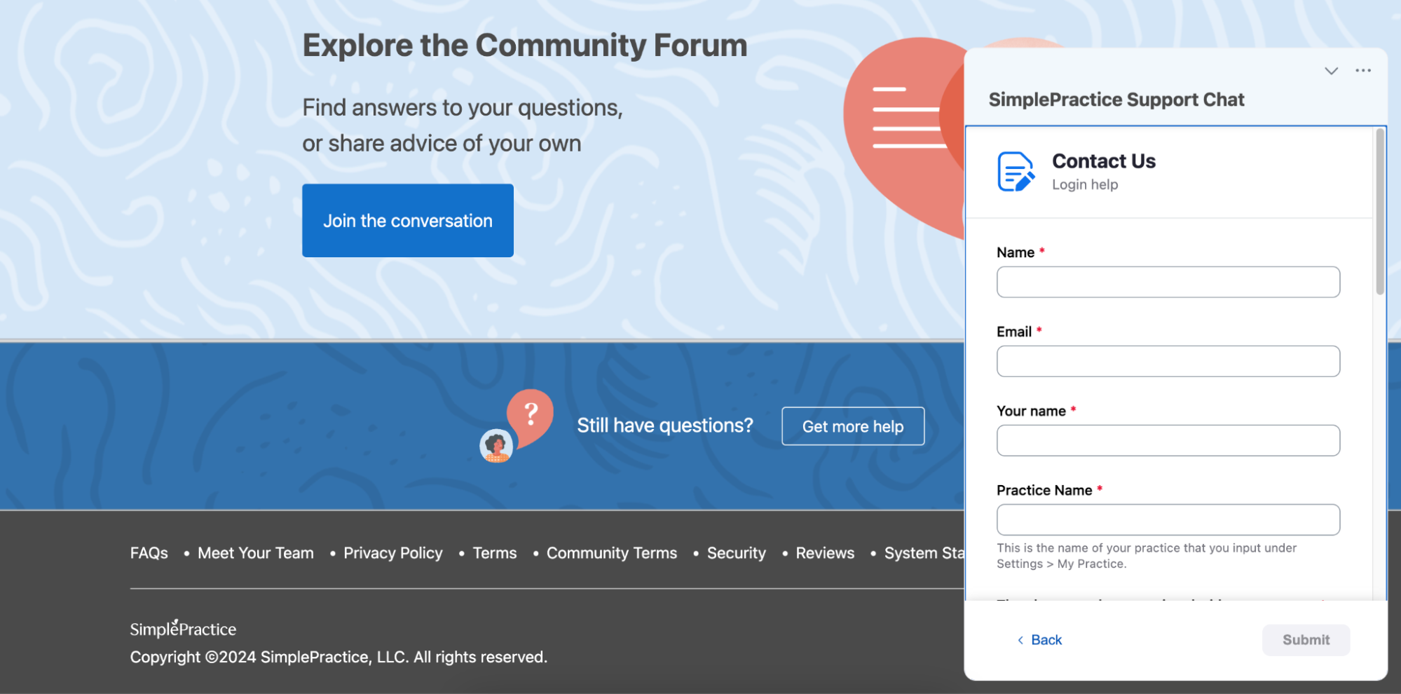 Trouble logging in to your account – SimplePractice Support