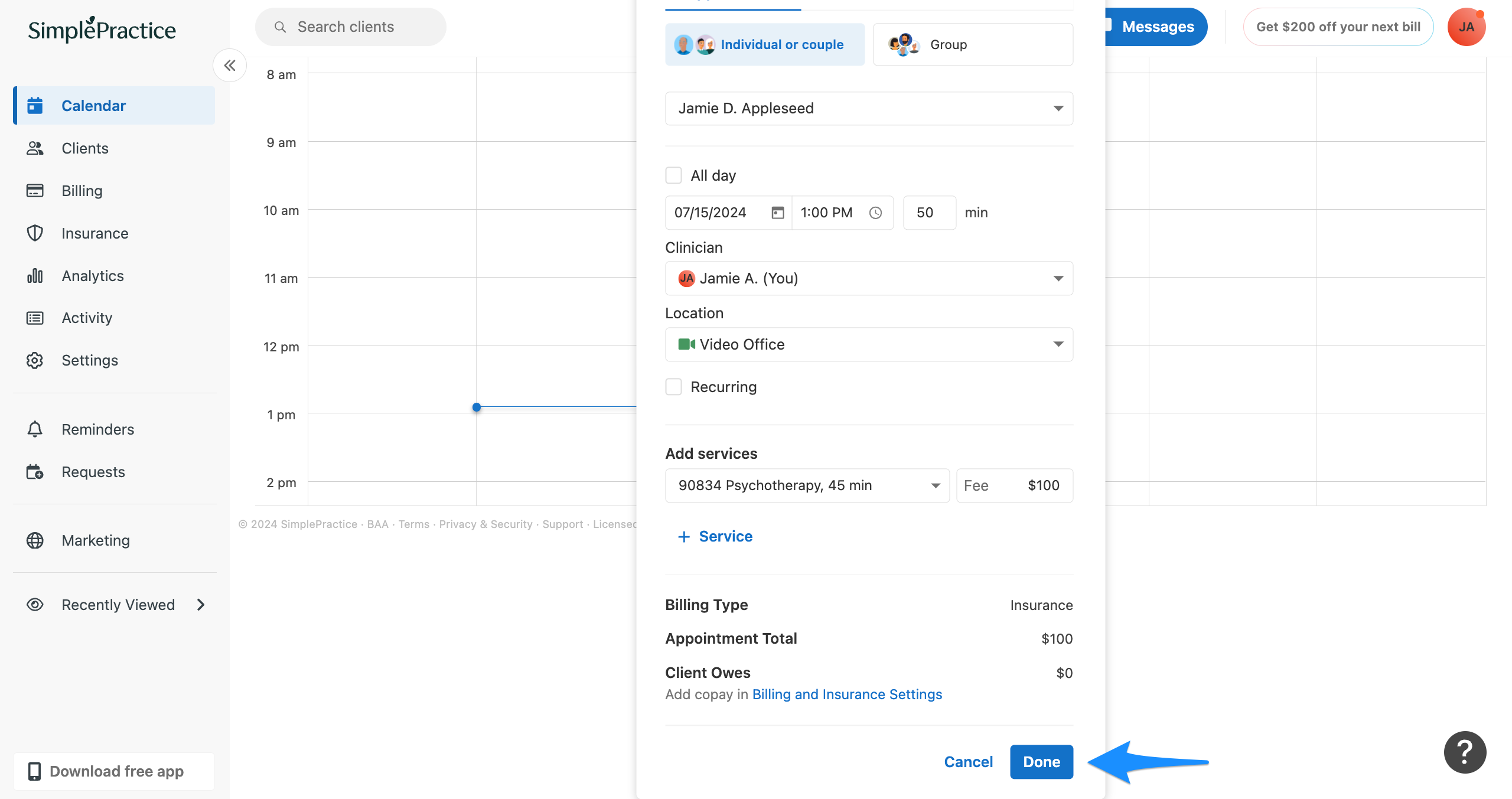 Adding and managing appointments – SimplePractice Support