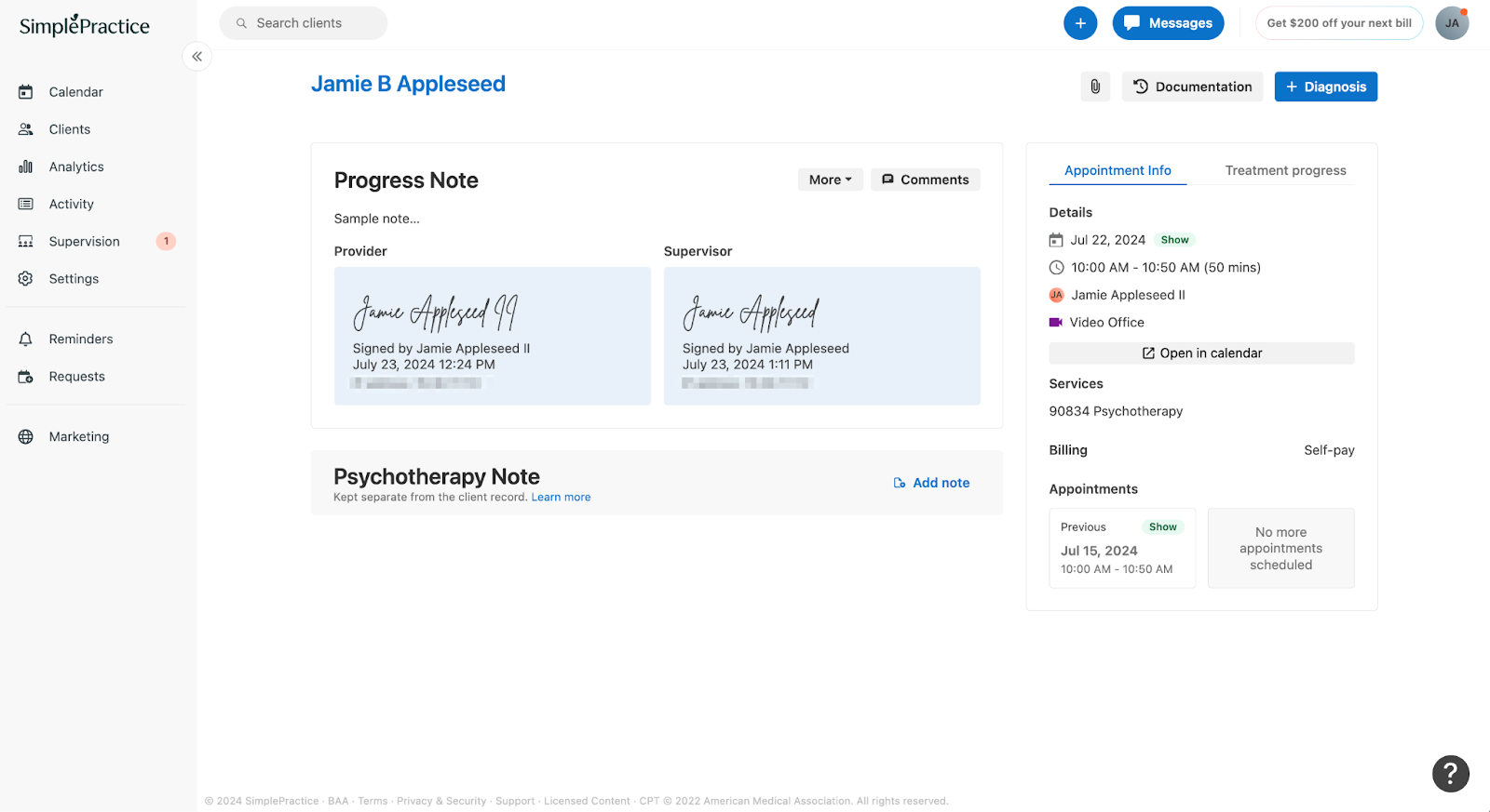 Adding a supervisor to review and sign notes – SimplePractice Support
