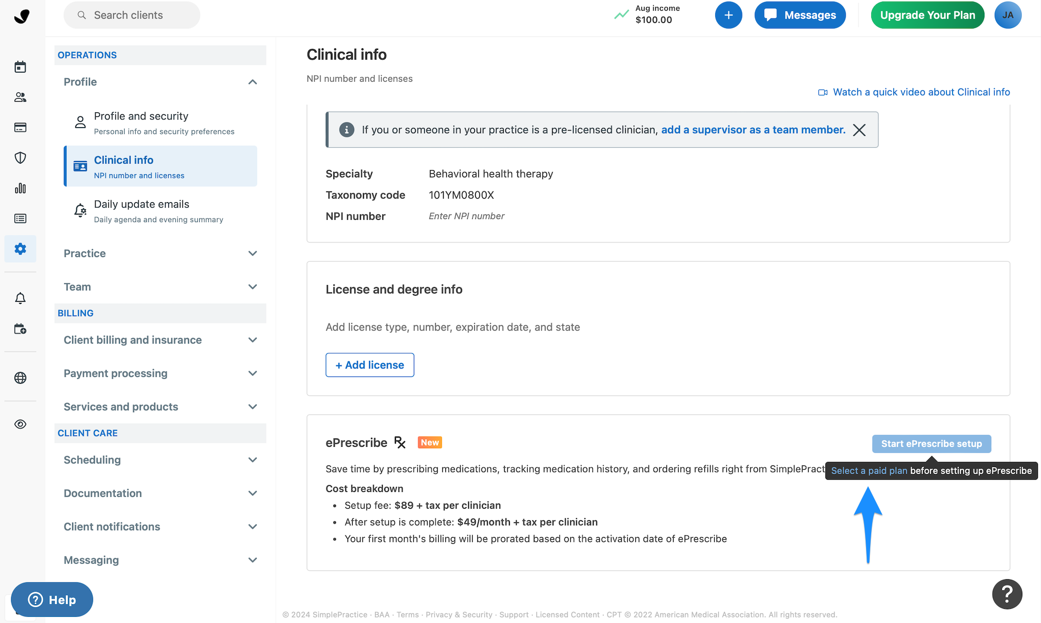 Adding ePrescribe to your SimplePractice account – SimplePractice Support
