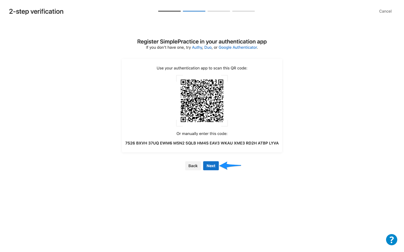 Managing your profile and 2-step verification – SimplePractice Support