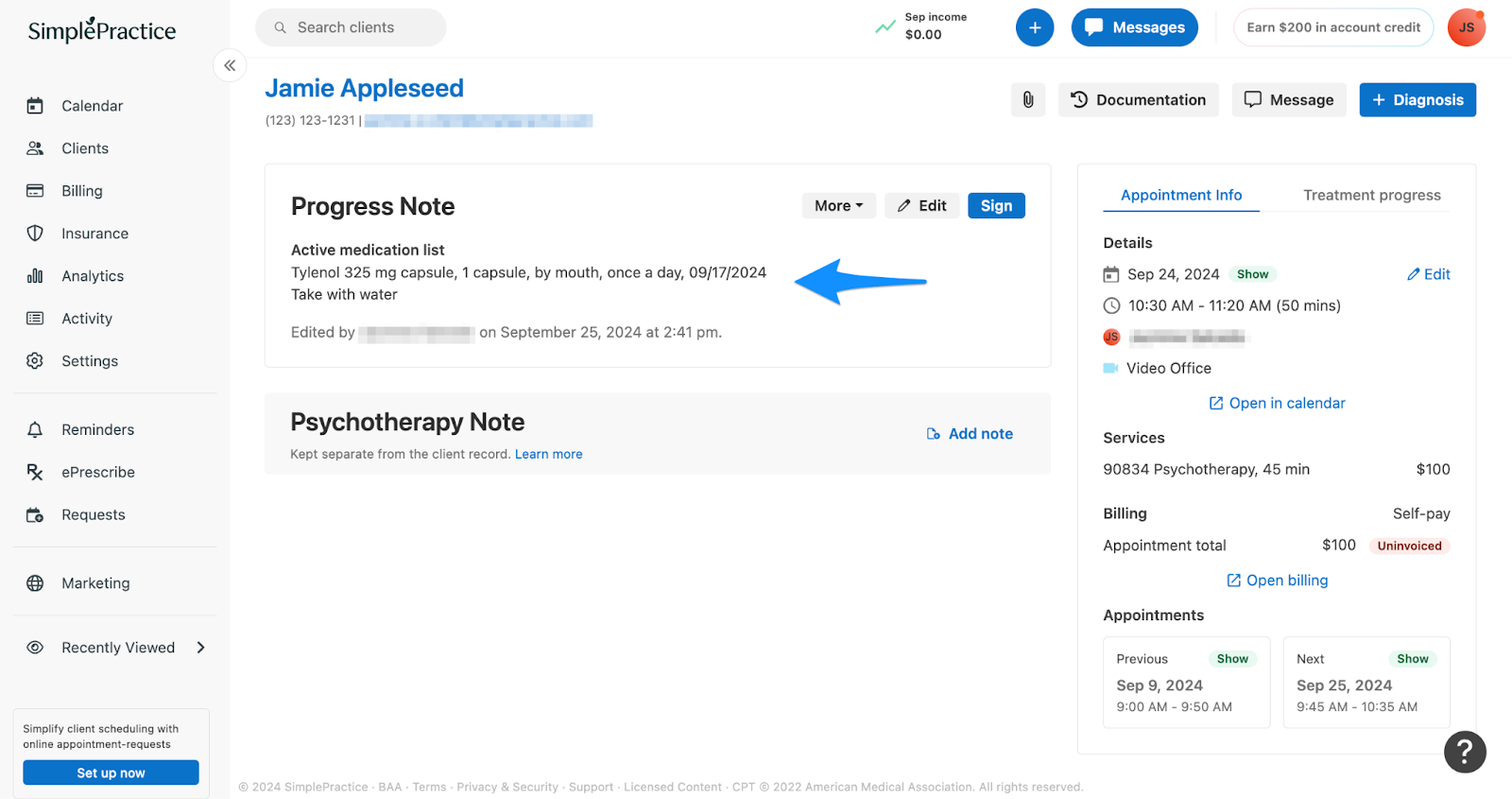 Managing a client’s medications with ePrescribe – SimplePractice Support