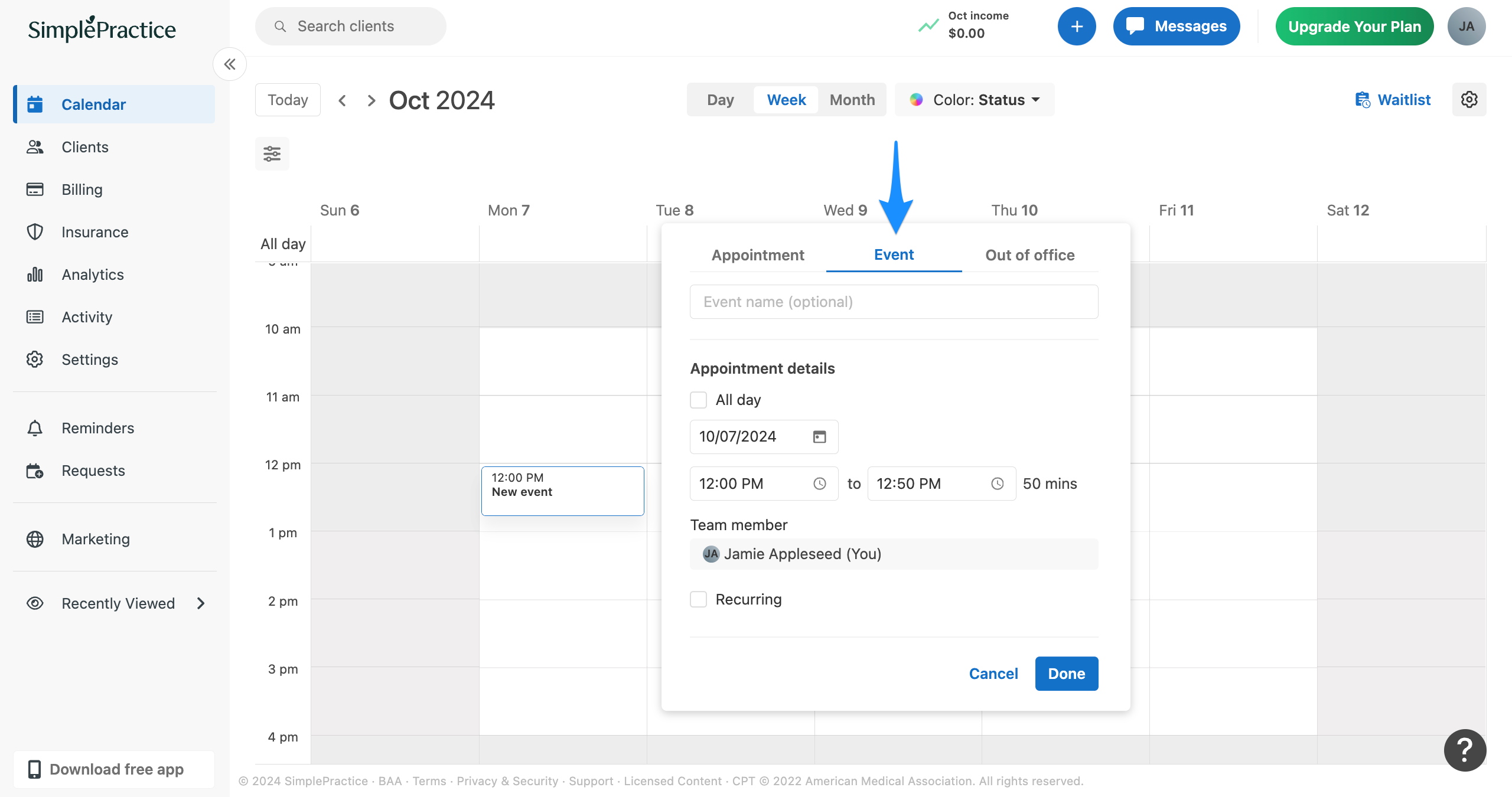 Adding and managing appointments – SimplePractice Support