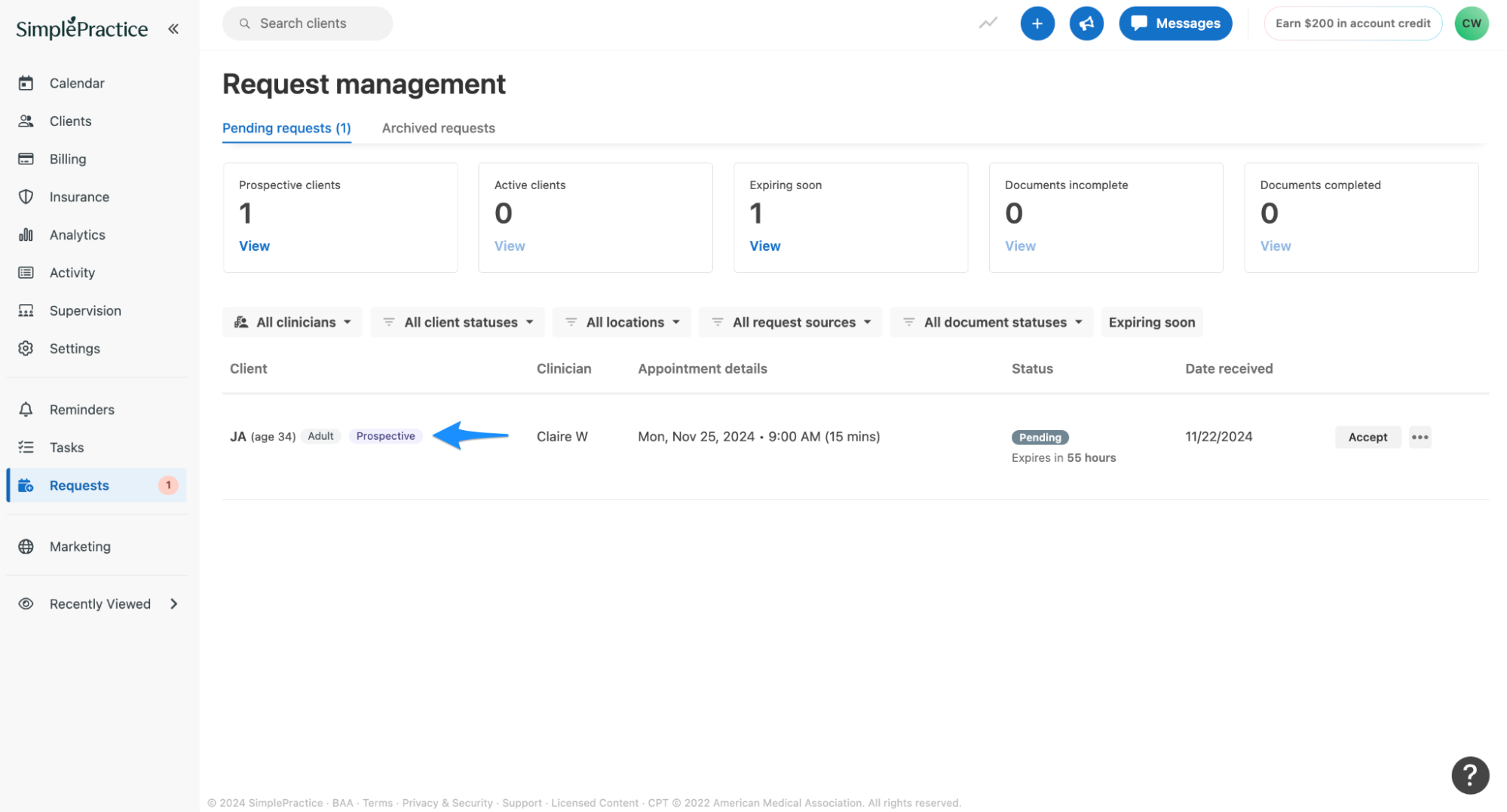 Adding a new client and navigating your Clients and contacts list – SimplePractice Support