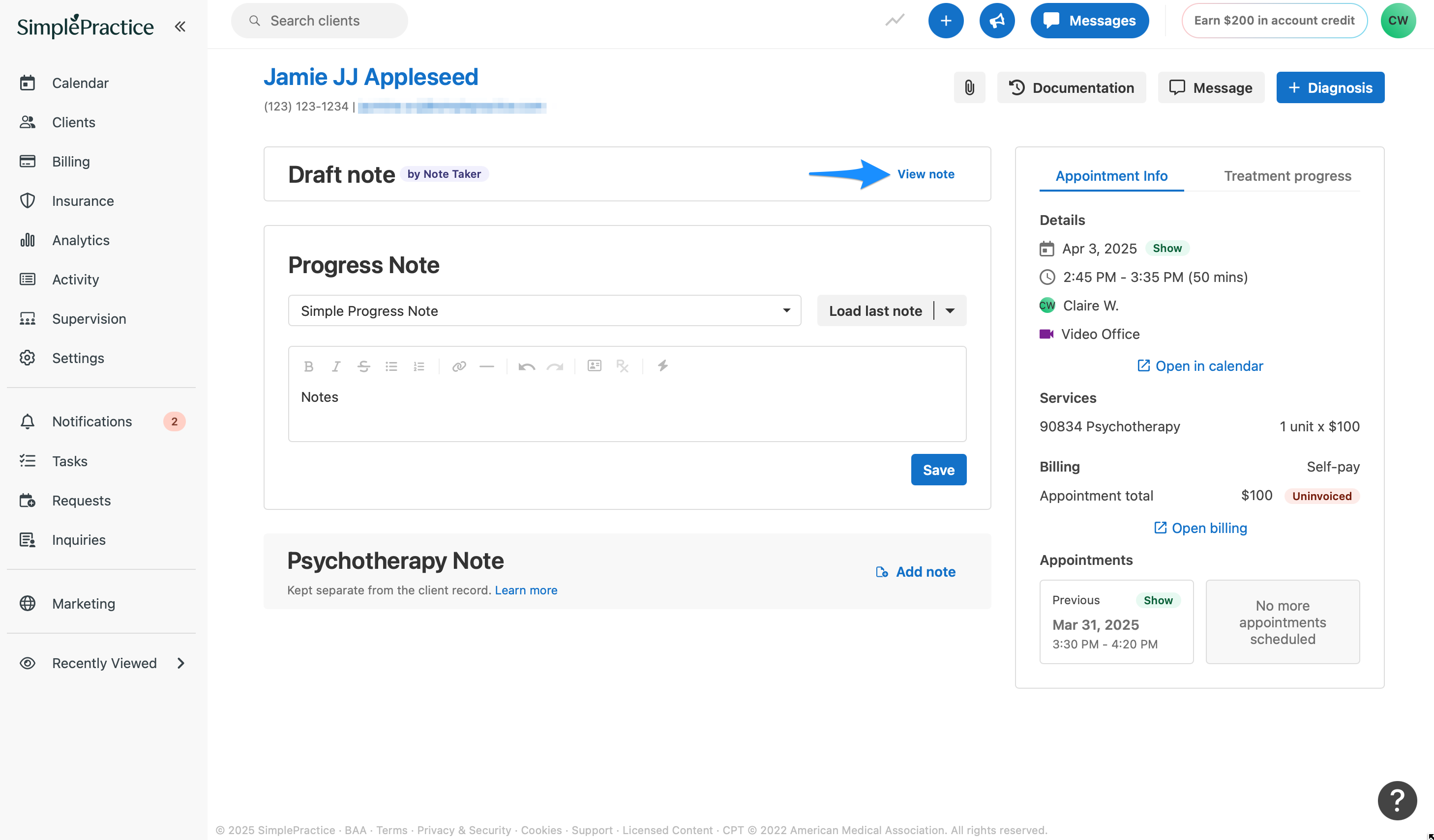 Understanding Note Taker – SimplePractice Support