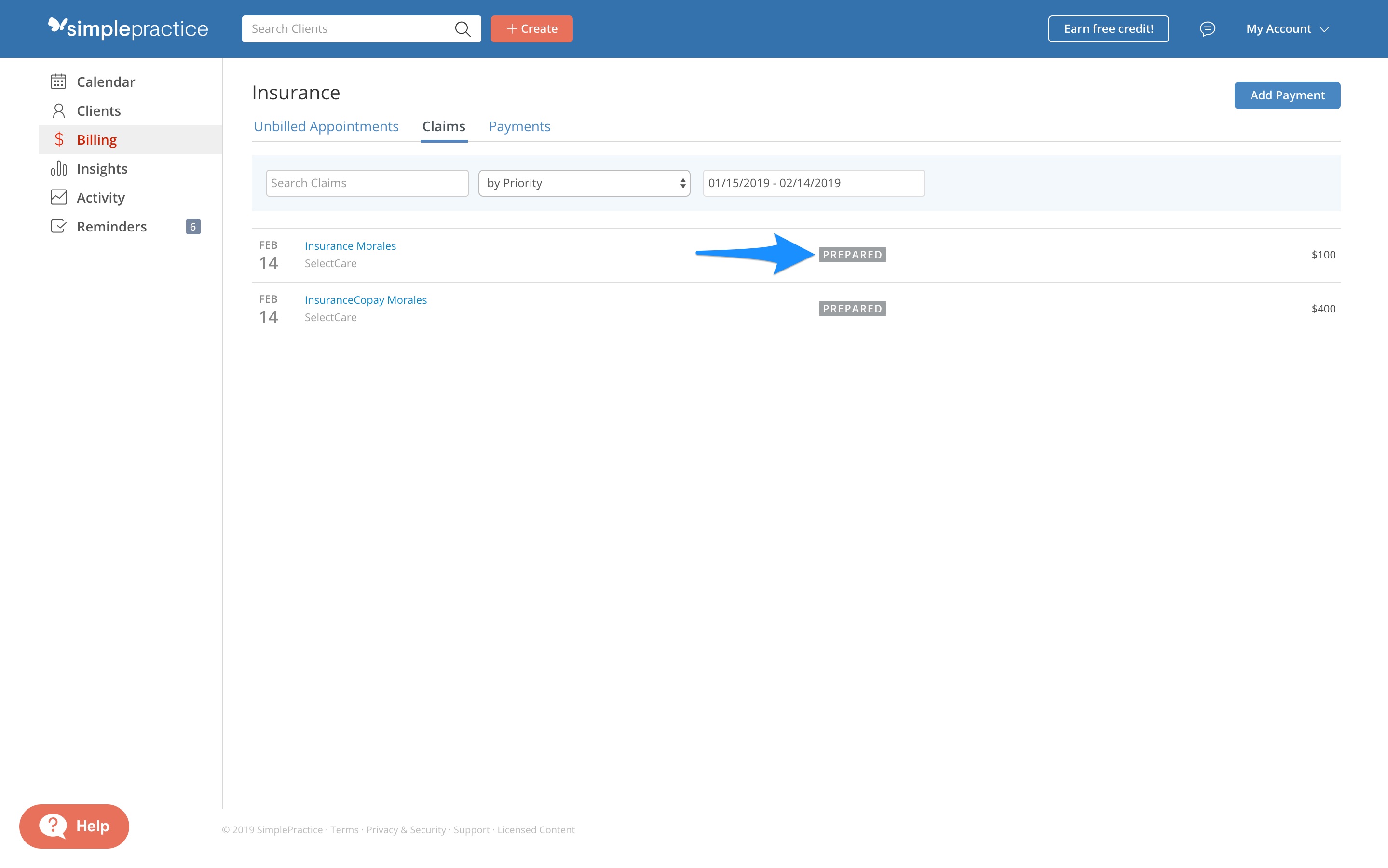 Creating batch claims – SimplePractice Support