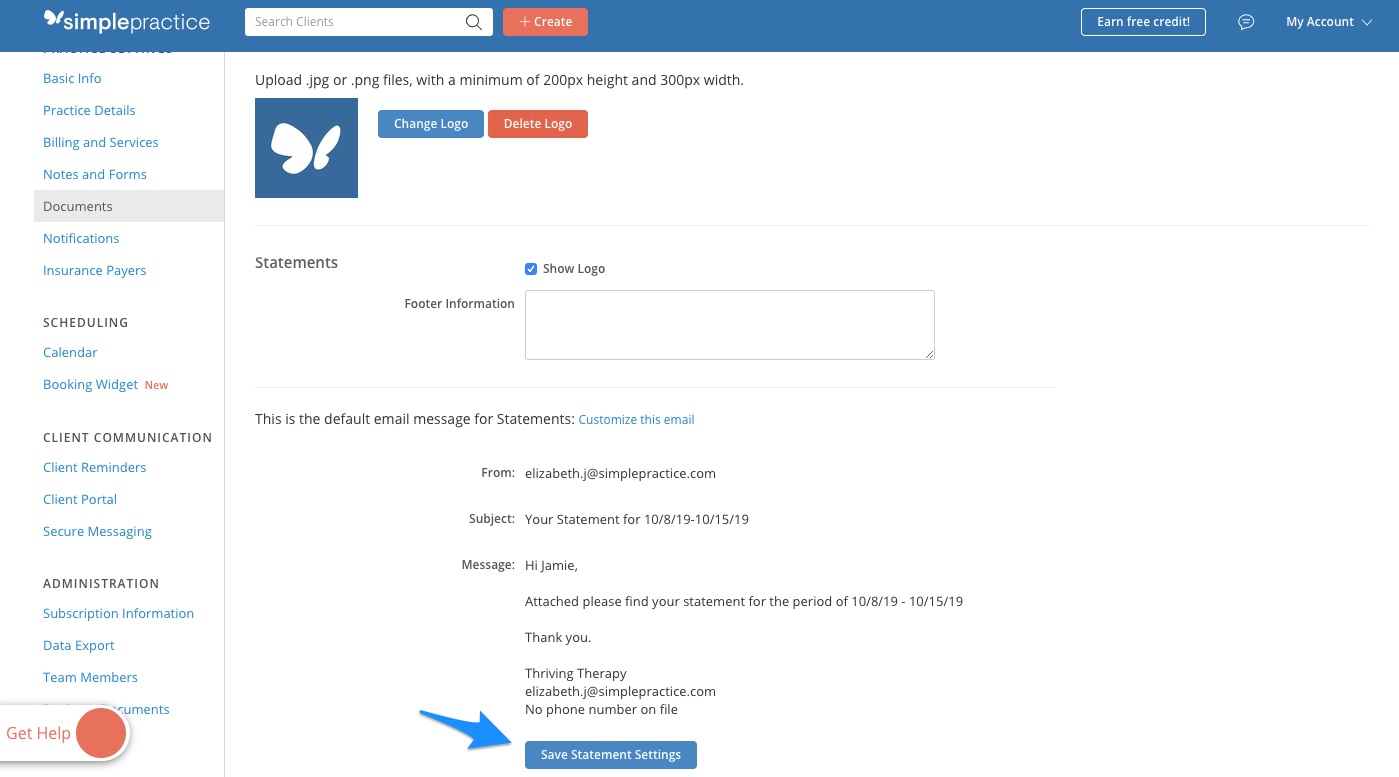 Adding a practice logo to documents – SimplePractice Support