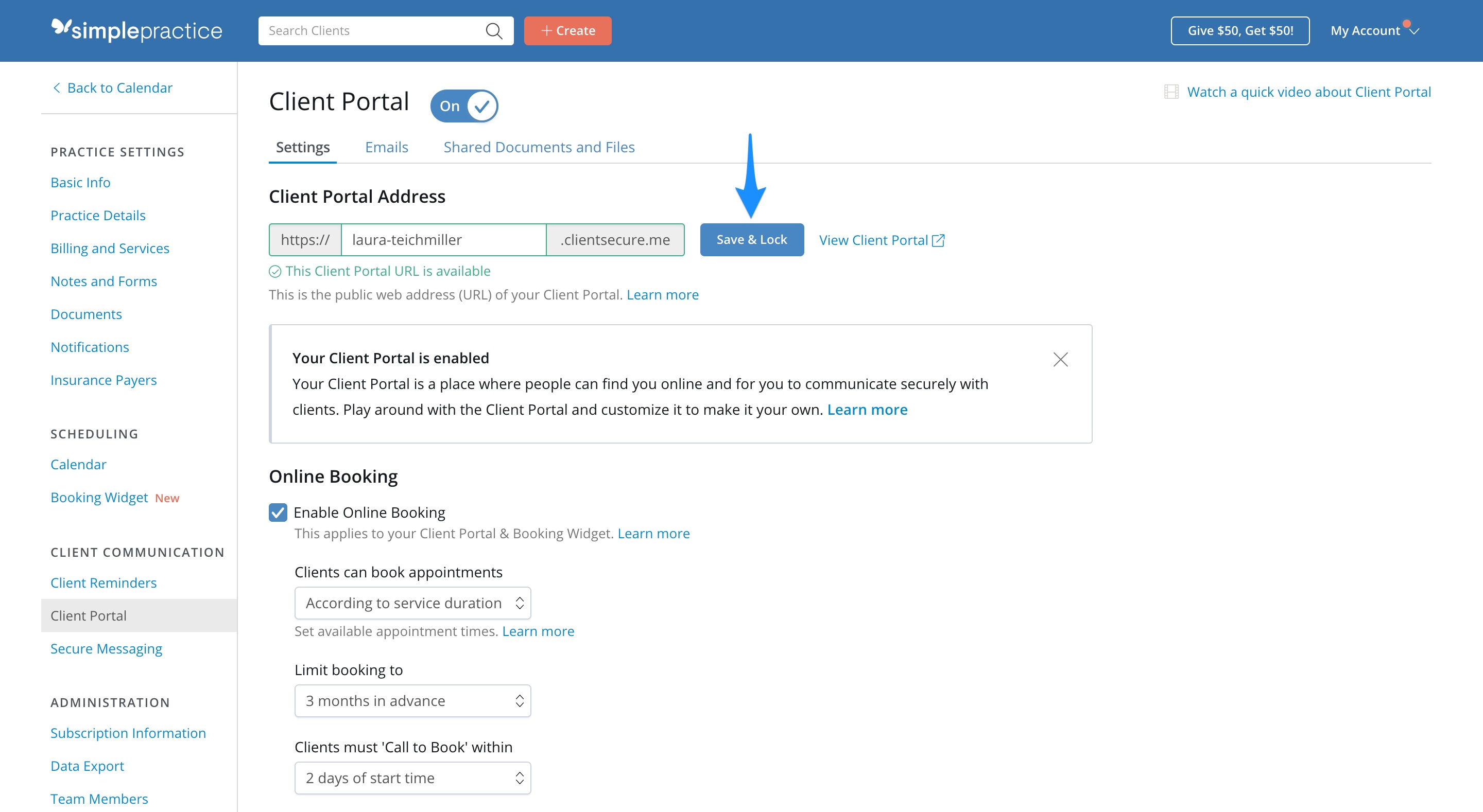 Setting up the Client Portal – SimplePractice Support
