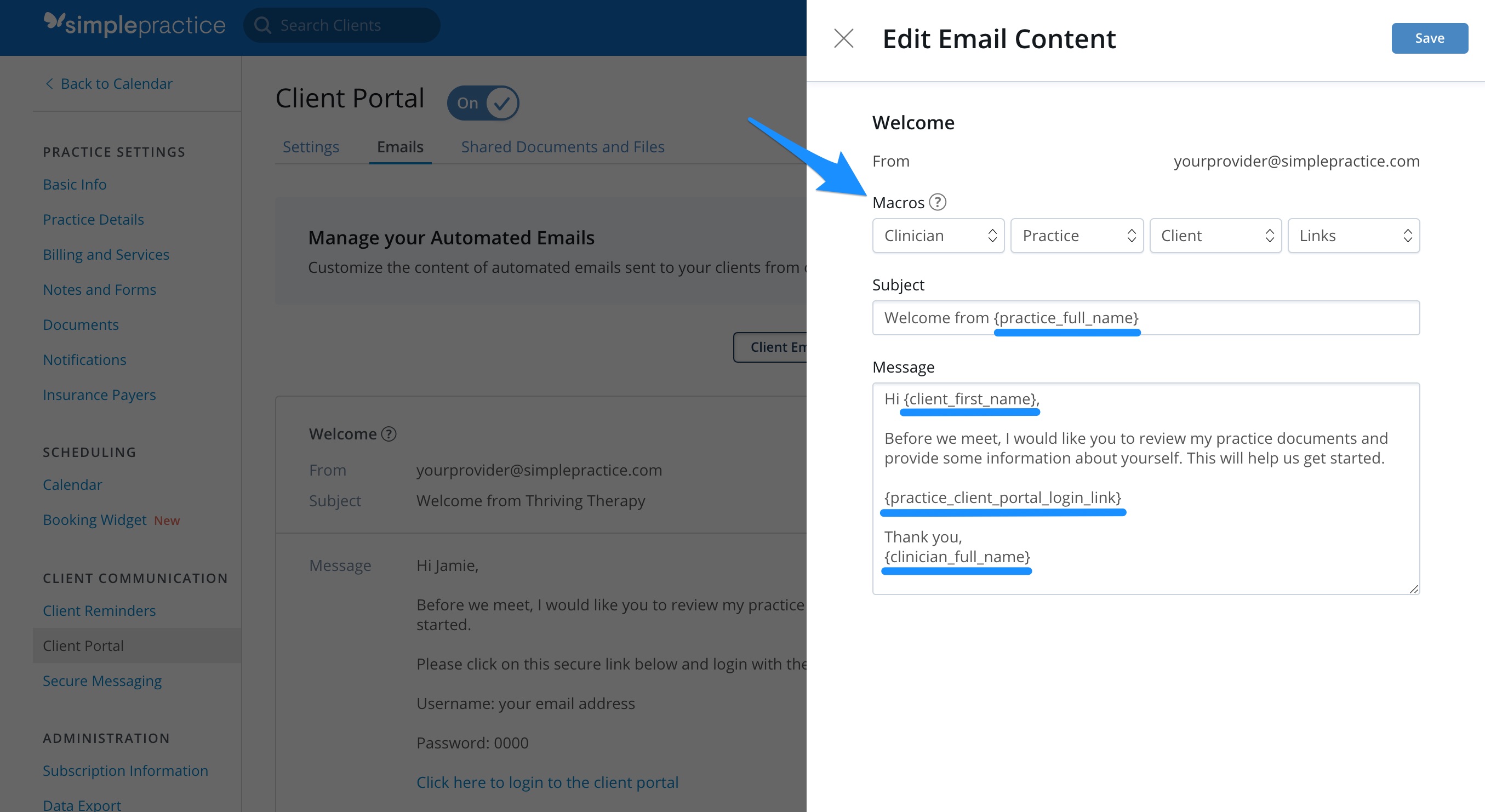 Setting up the Client Portal – SimplePractice Support