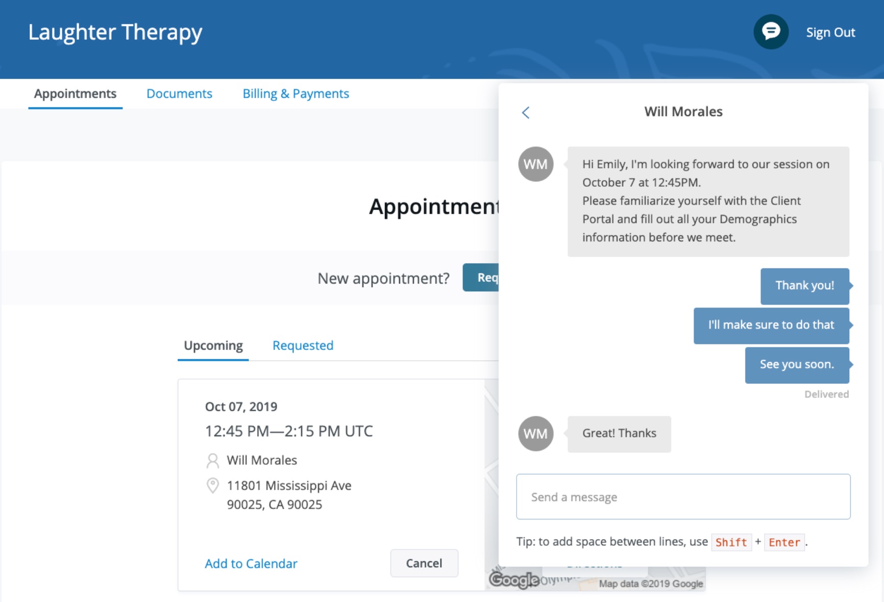 Getting started guides for clients: How to use Secure Messaging – SimplePractice Support