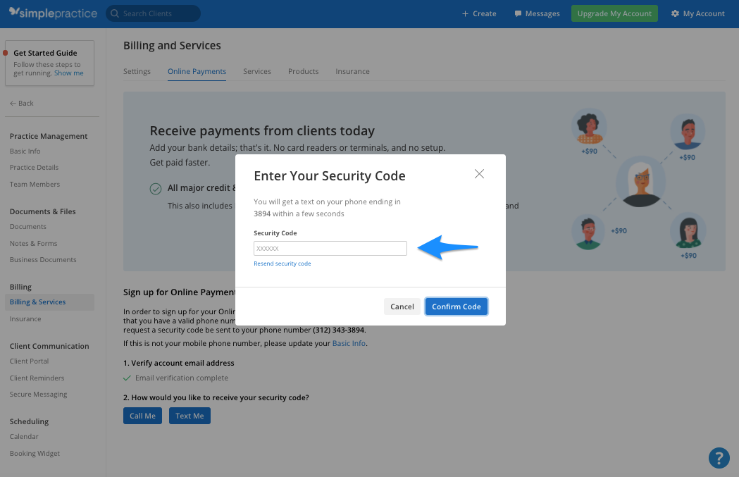 Getting started with Online Payments – SimplePractice Support