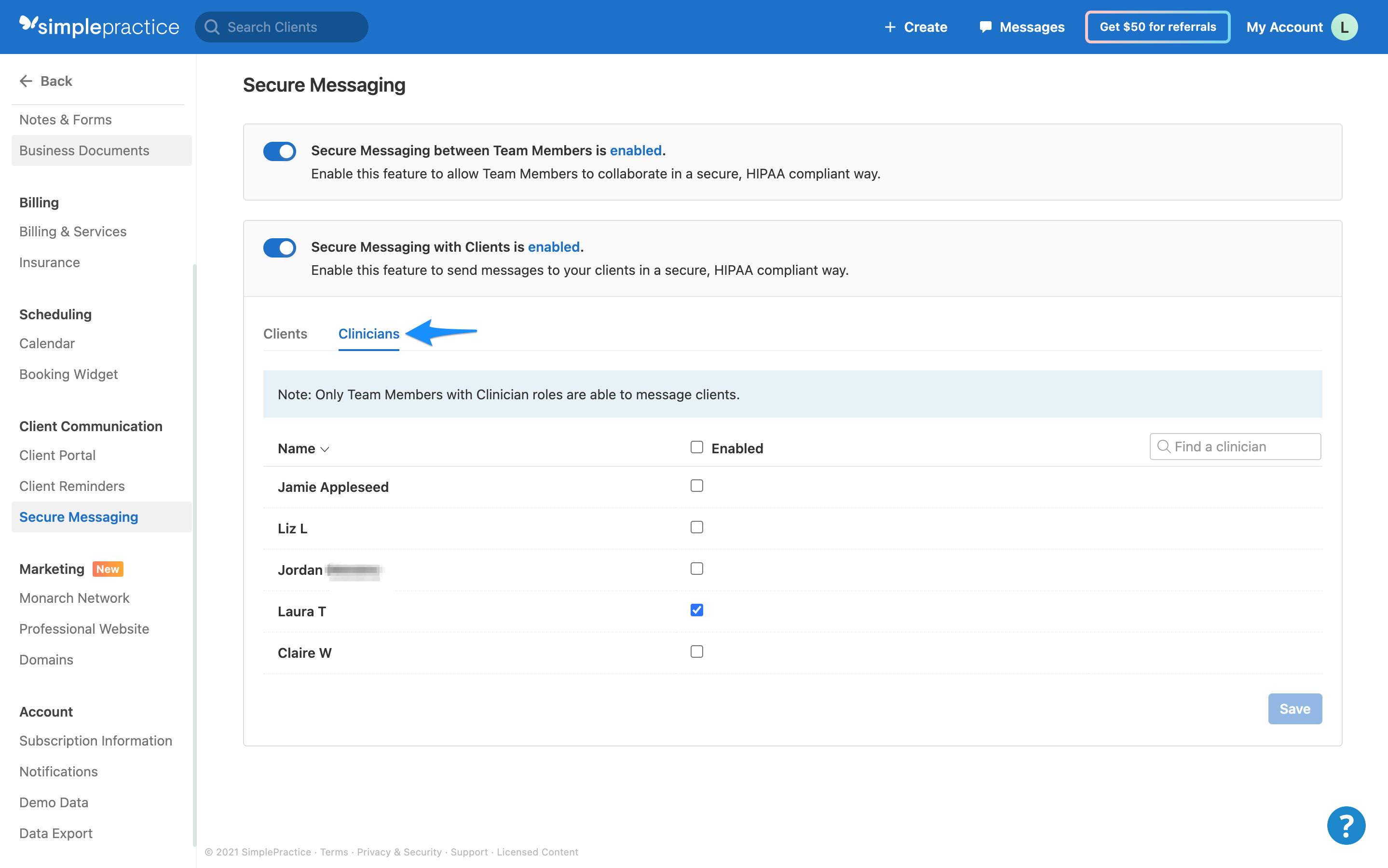 Getting started with Secure Messaging – SimplePractice Support