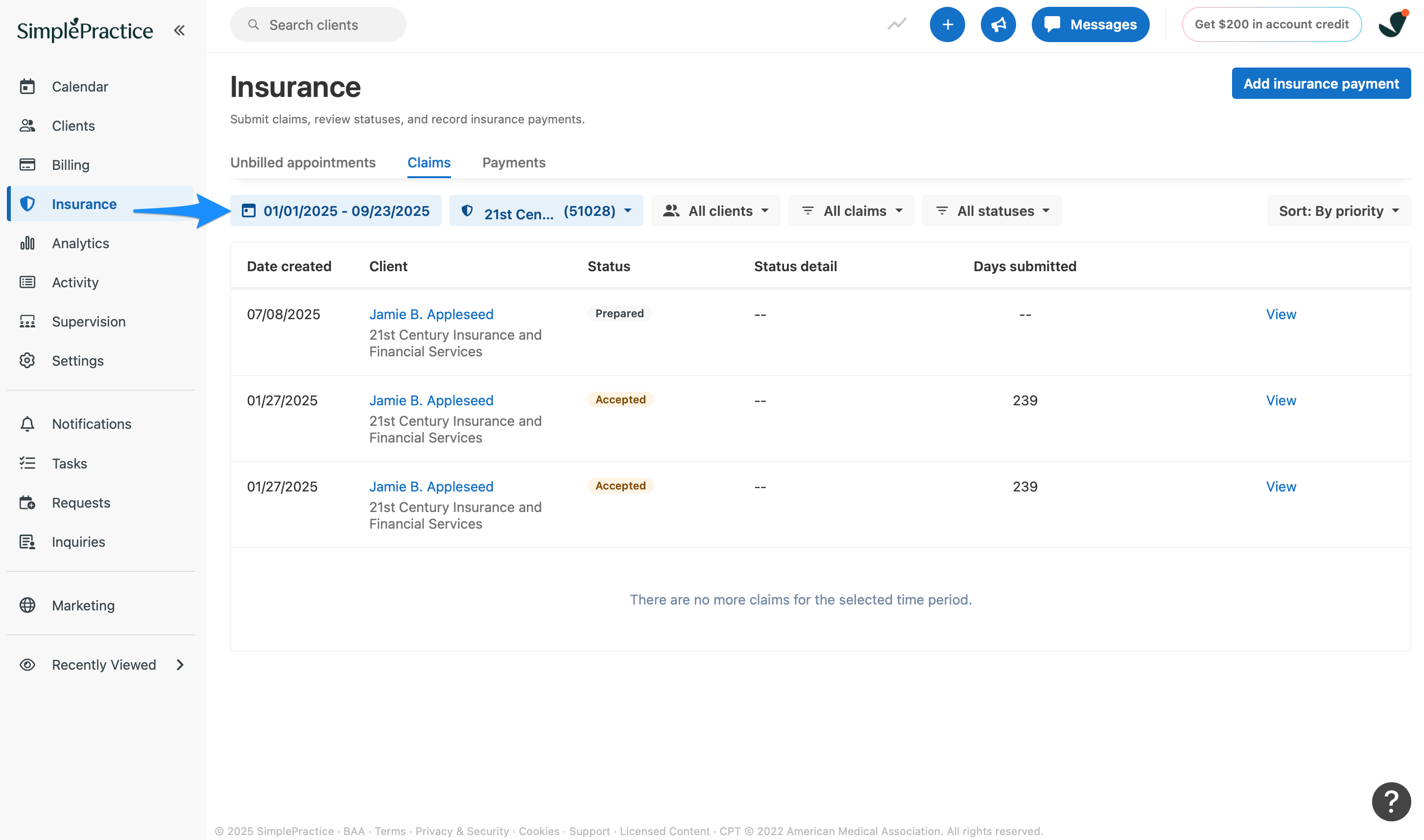 Understanding your insurance reports – SimplePractice Support