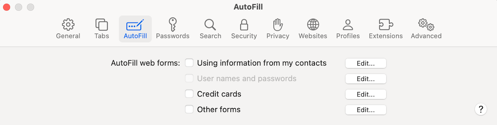 Disabling autofill in your browser – SimplePractice Support